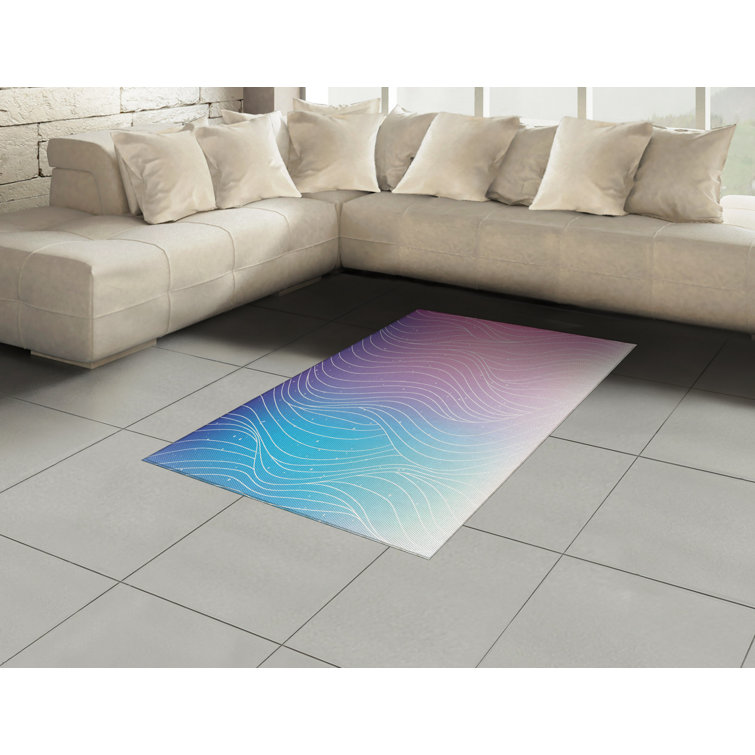 Ebern Designs Cyncere Flatweave Pink/Blue Rug | Wayfair.co.uk