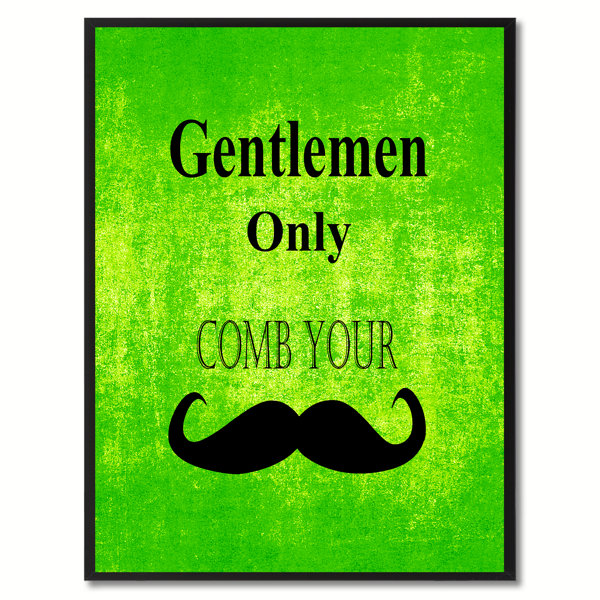Trinx Gentlemen Only Sign Framed On Canvas Print - Wayfair Canada