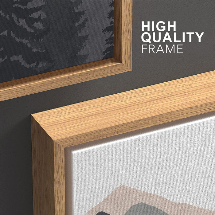 IDEA4WALL Sun Mountain Landscape Range Abstract Lake Nature Wall Art ...