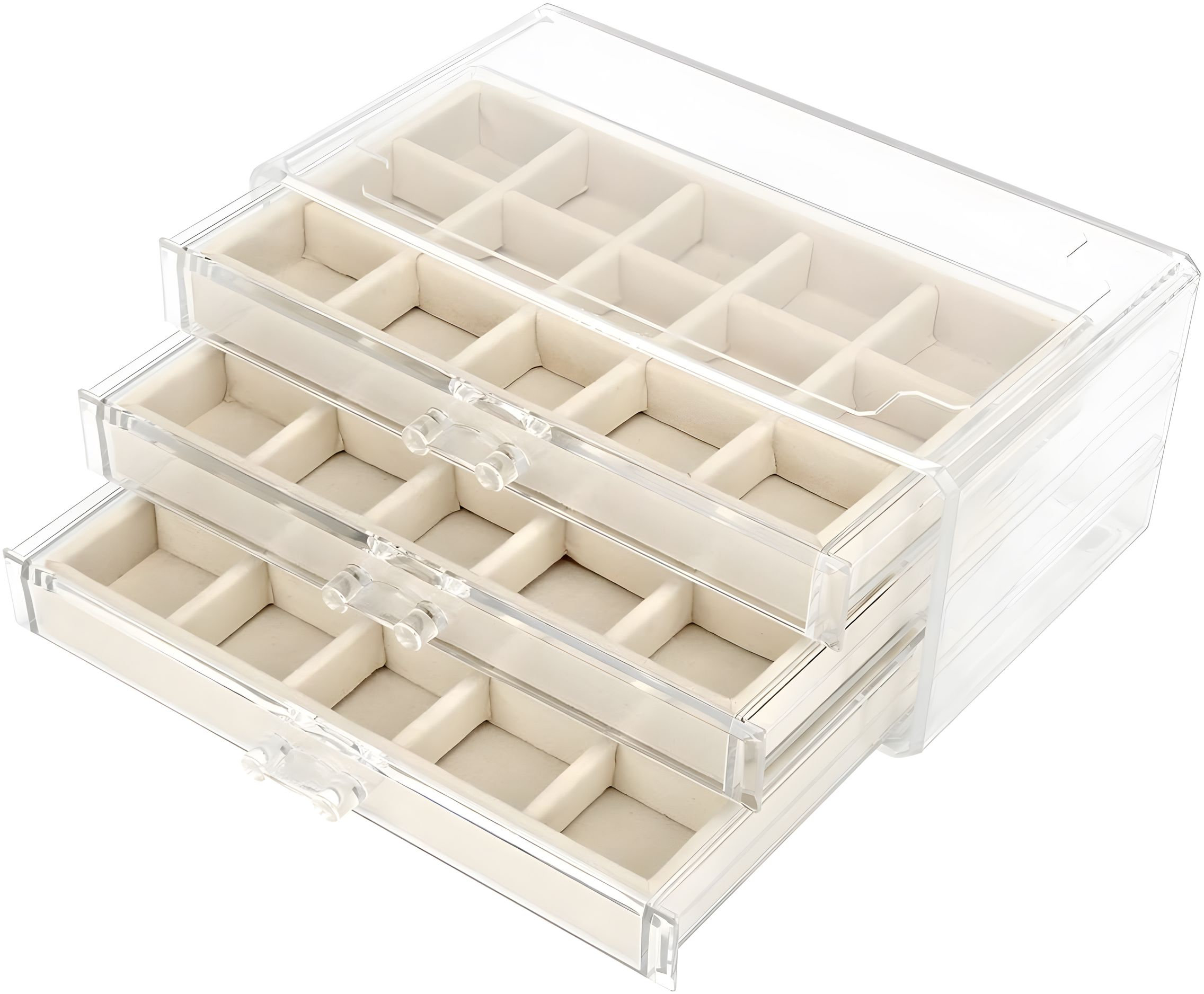Brayden Studio® Stylish Clear Acrylic Jewelry Box - Adjustable ...