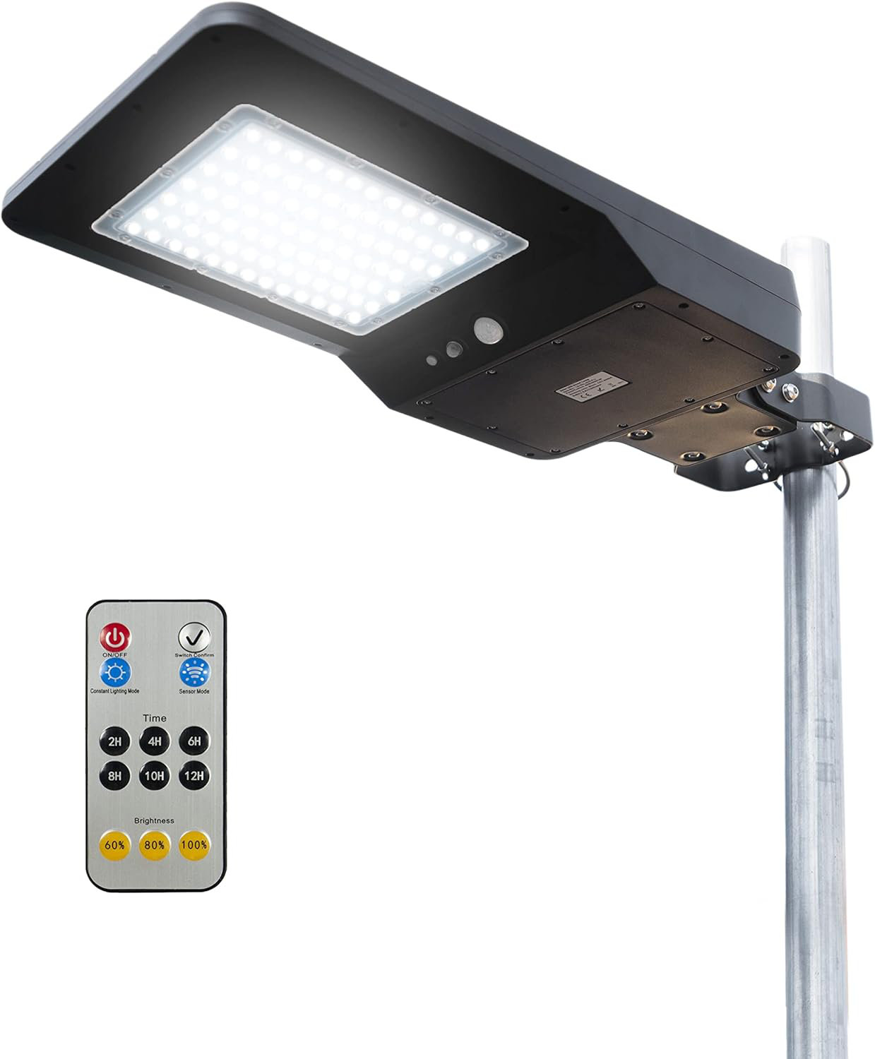Co-t Solar-Powered Led Street Light With Motion Sensor - 4800 Lumens ...