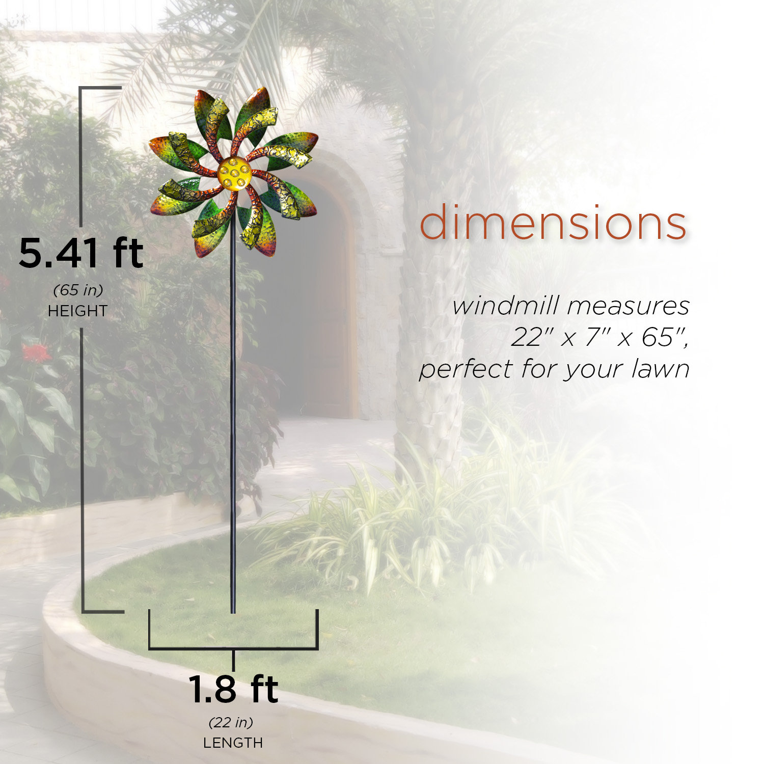 Winston Porter Gertrude Dual Floral Windmill Rotator & Reviews | Wayfair