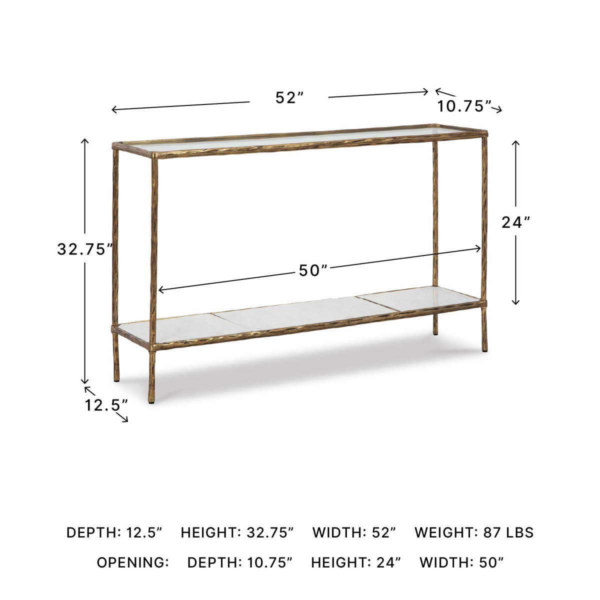 Everly Quinn Hanriette 52" Console Table & Reviews | Wayfair