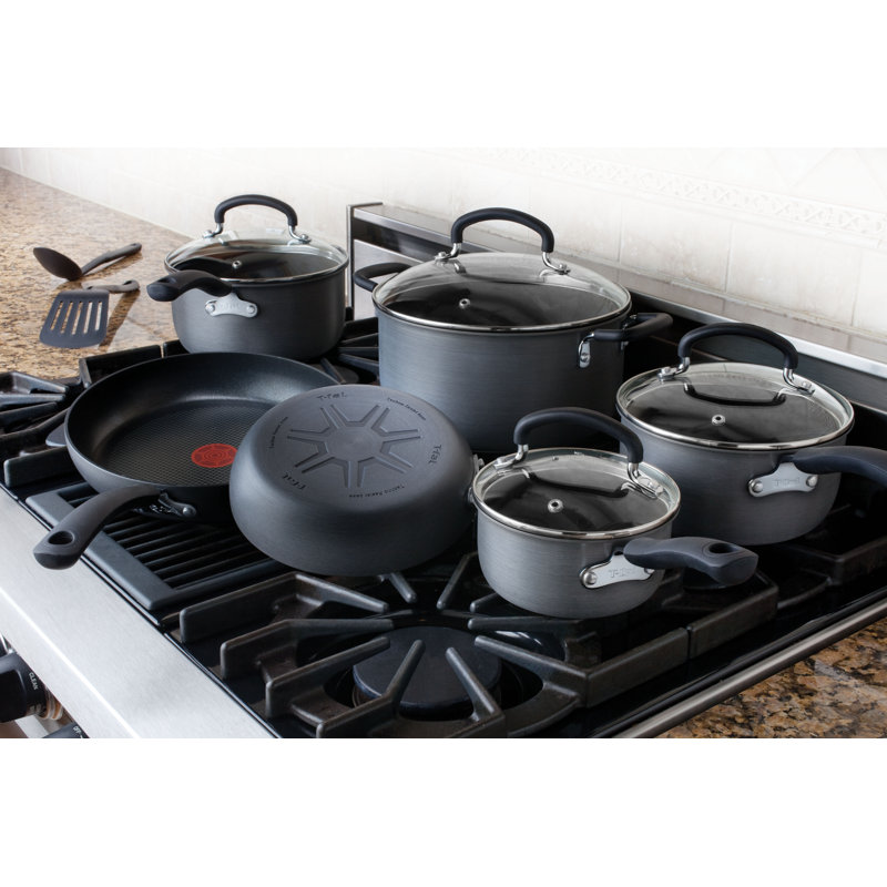 T-fal Ultimate Hard Anodized Aluminum Nonstick Cookware Set & Cooking ...
