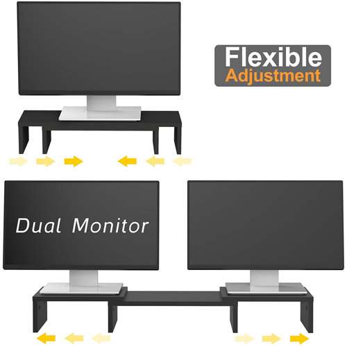 Ebern Designs Oceanview Wood Monitor Stand & Reviews | Wayfair