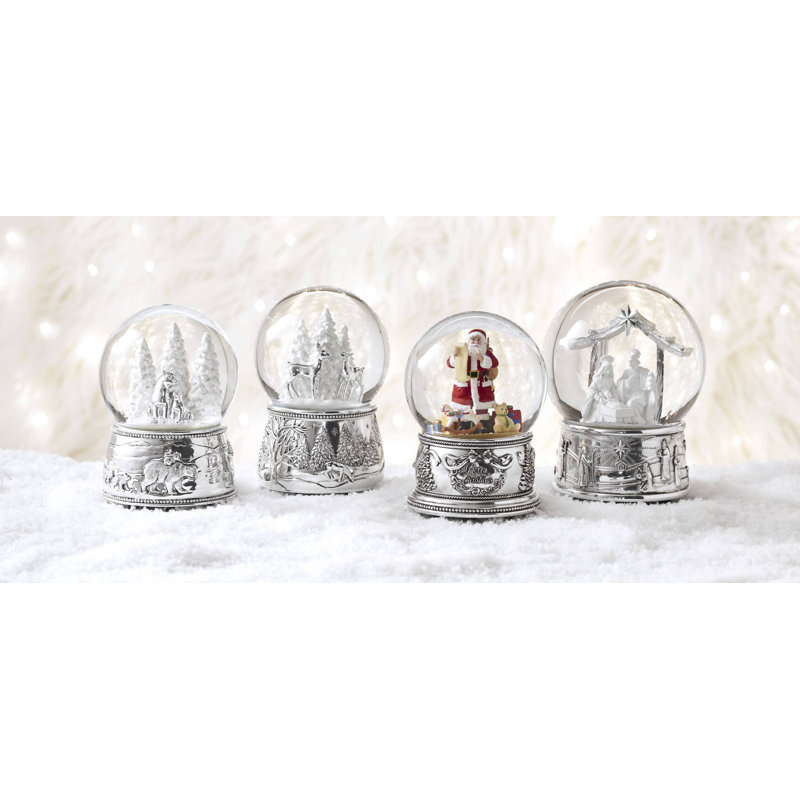 Reed & Barton Winter Traditions Santa Musical Snow Globe | Perigold