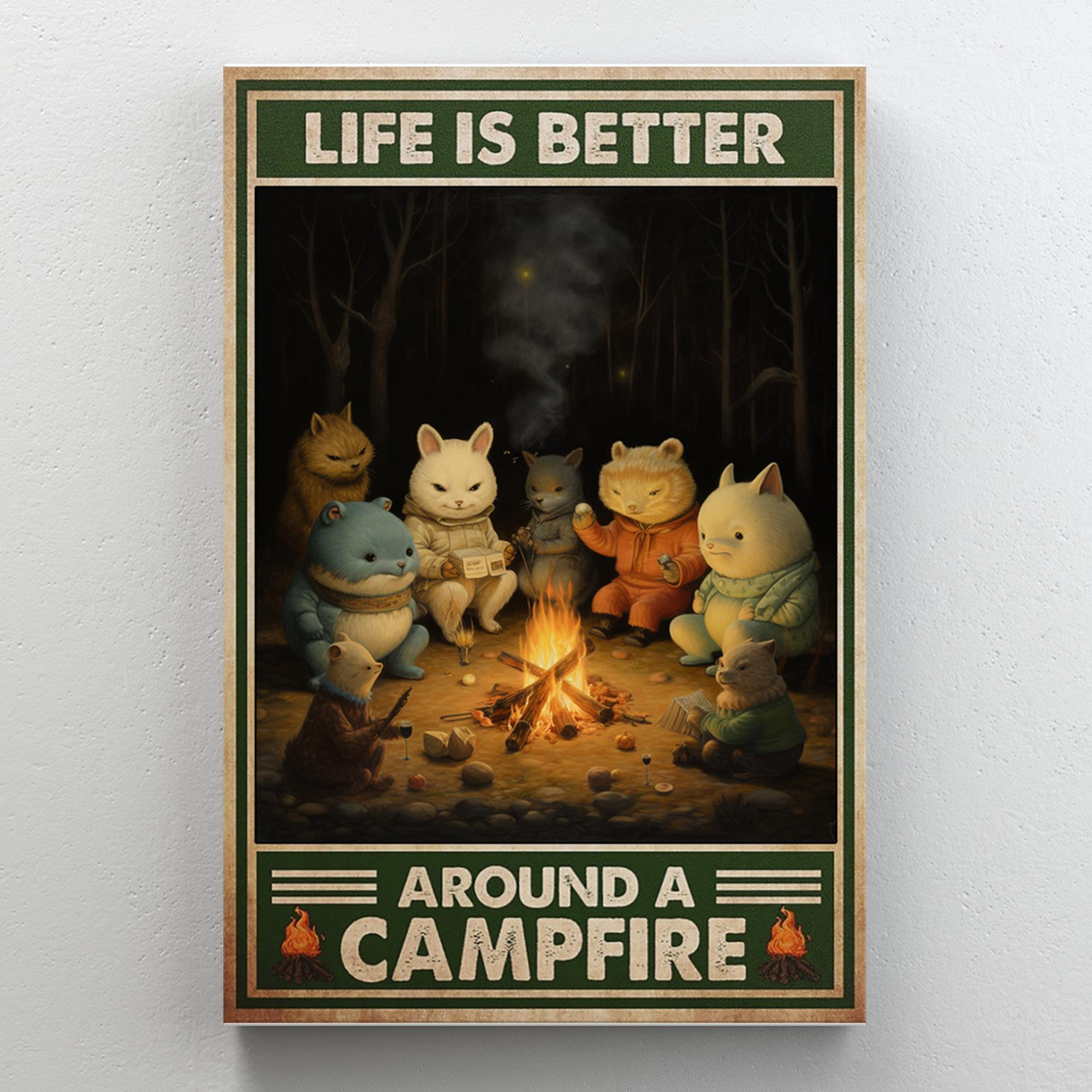 Trinx Life Is Better Around A Campfire - 1 Piece Rectangle Graphic Art ...