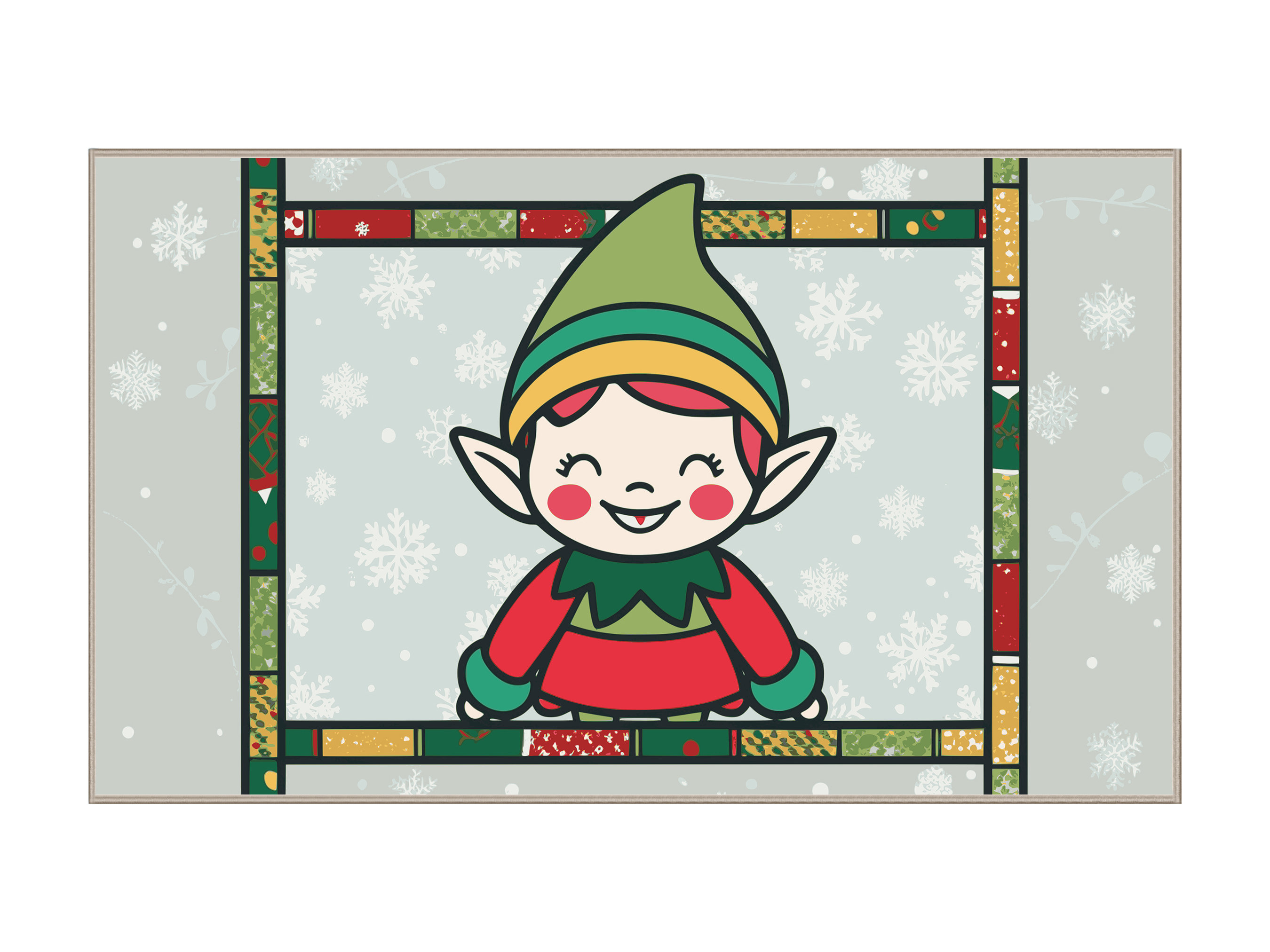 The Holiday Aisle® Washable Christmas Winter Holiday Rug | Wayfair