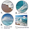 Highland Dunes Turquoise Power Of Ocean Wave I - Coastal Framed Canvas ...