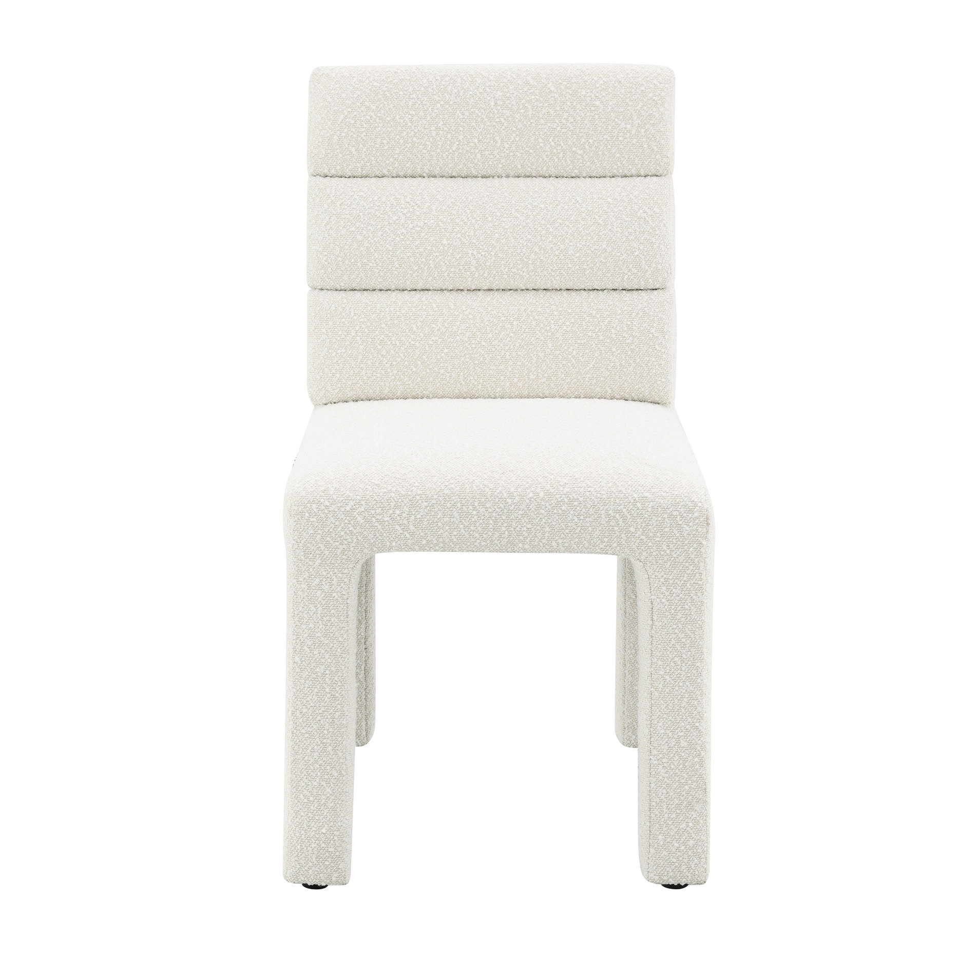 Hokku Designs 2Pcs Beige Boucle Side Chairs - Foam Seat Cushion 18 ...