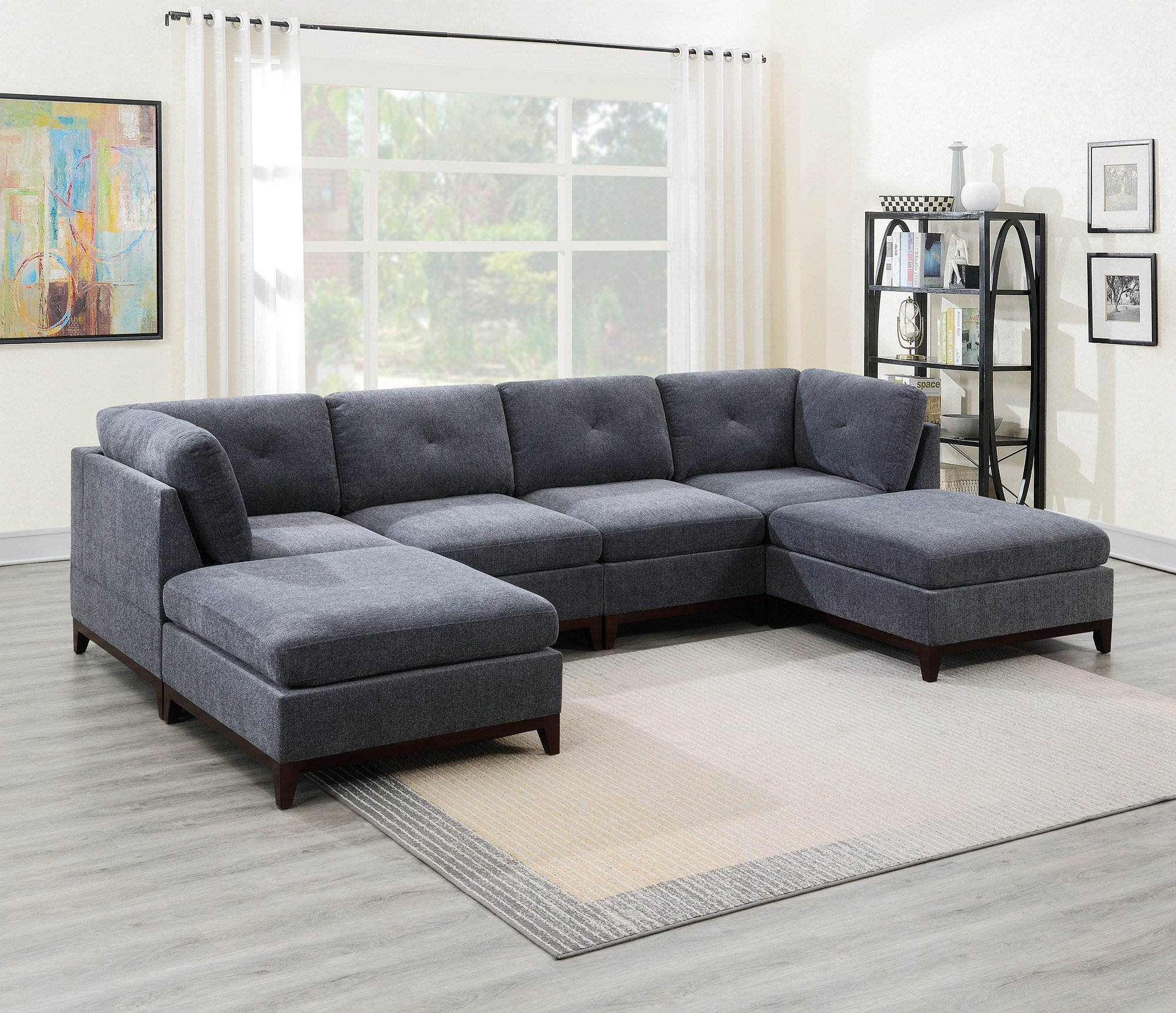 Latitude Run® Jamahl 6 - Piece Upholstered Sectional | Wayfair