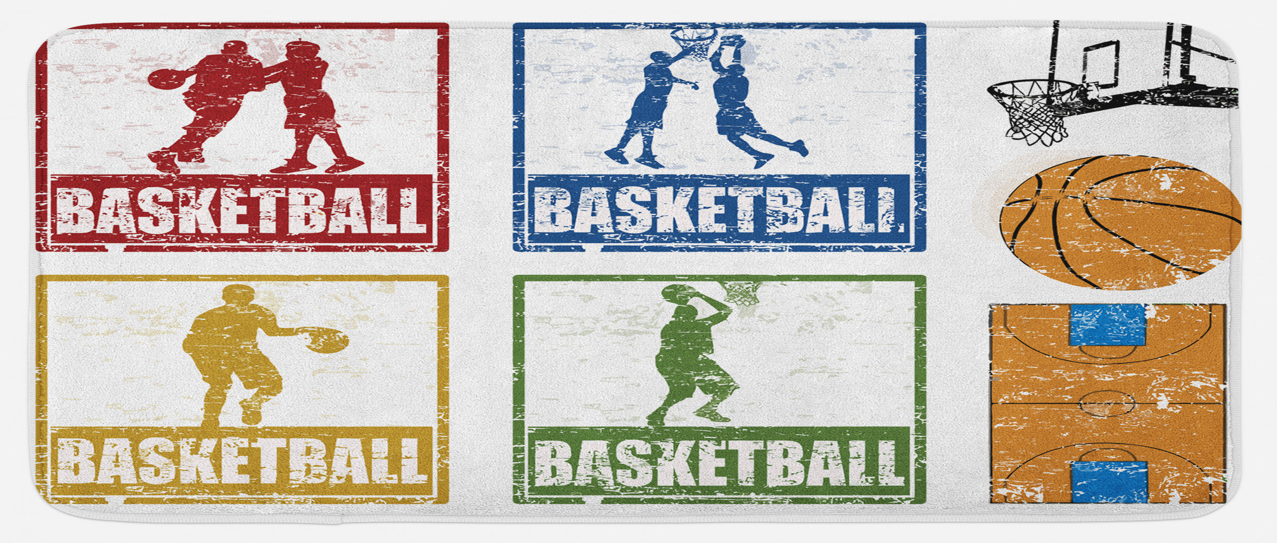East Urban Home Basketball Kitchen Mat | Wayfair