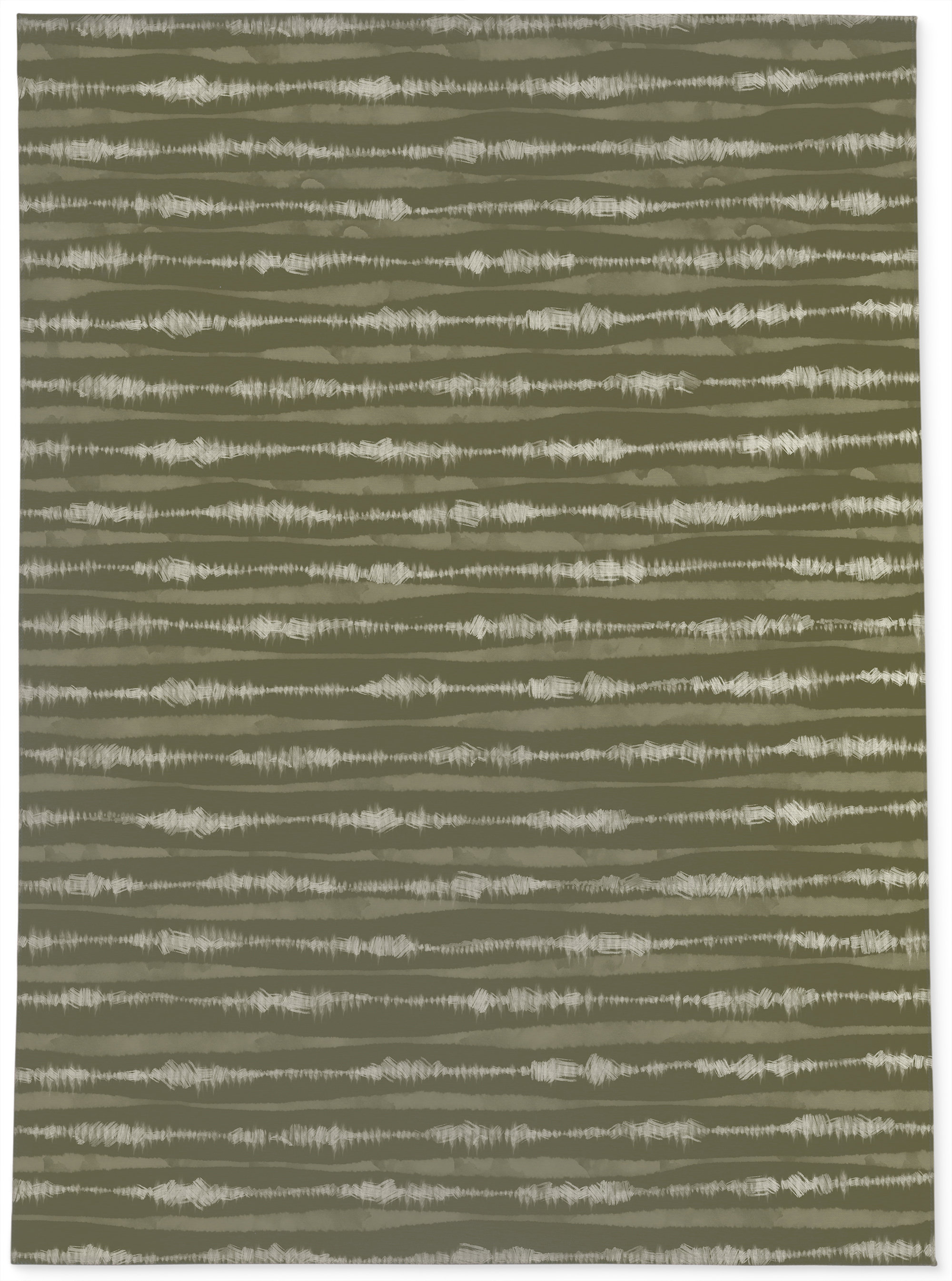 KAVKA DESIGNS TIE-DYE STRIPE RED Cotton Area Rug | Wayfair
