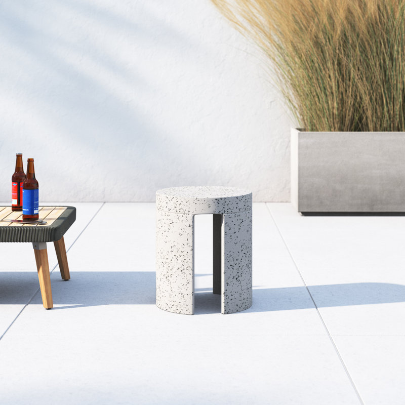 AllModern Ros Concrete Outdoor Stool | Wayfair