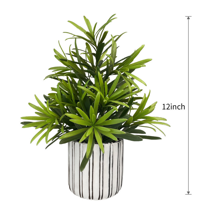 Primrue Artificial Fern Decorative Plants in Pot (3 Pieces) & Reviews ...