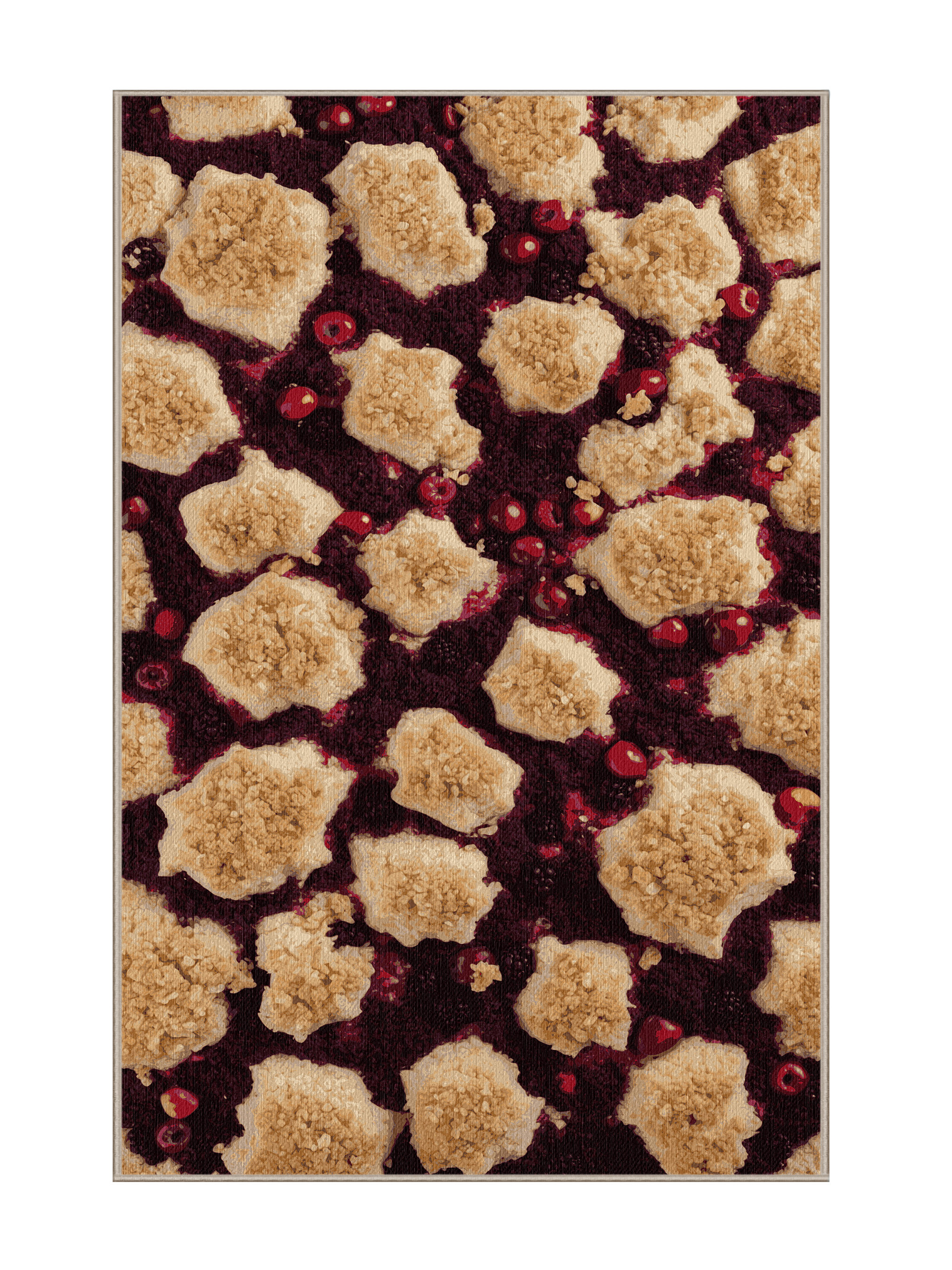 Red Barrel Studio® Washable Berry crumble Desserts Area Rug | Wayfair