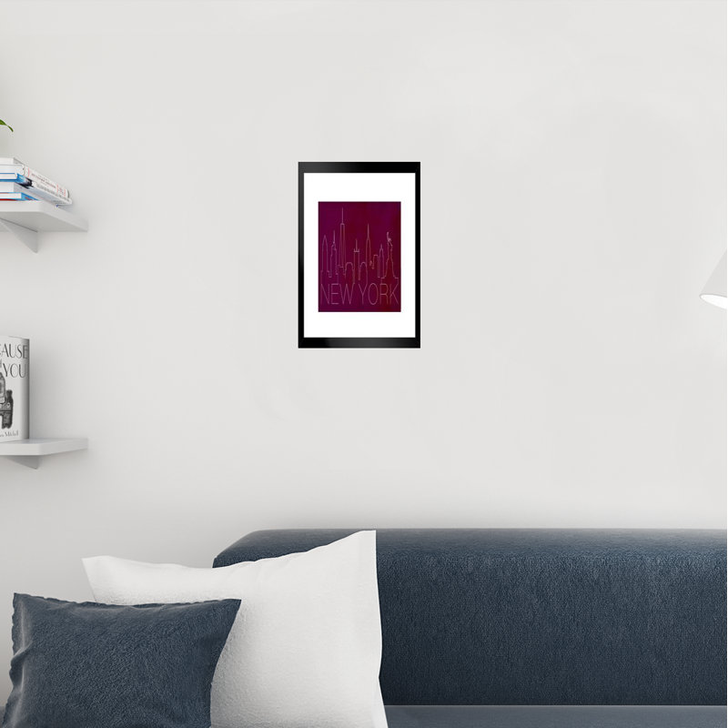Trinx Skyline New York City II Maroon | Wayfair
