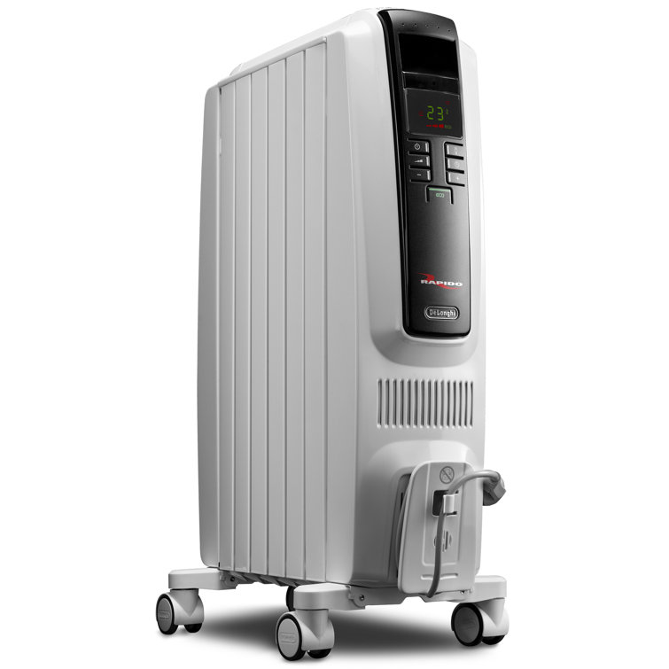 DeLonghi 1500 Watt 5120 BTU Electric Radiator Space Heater with ...
