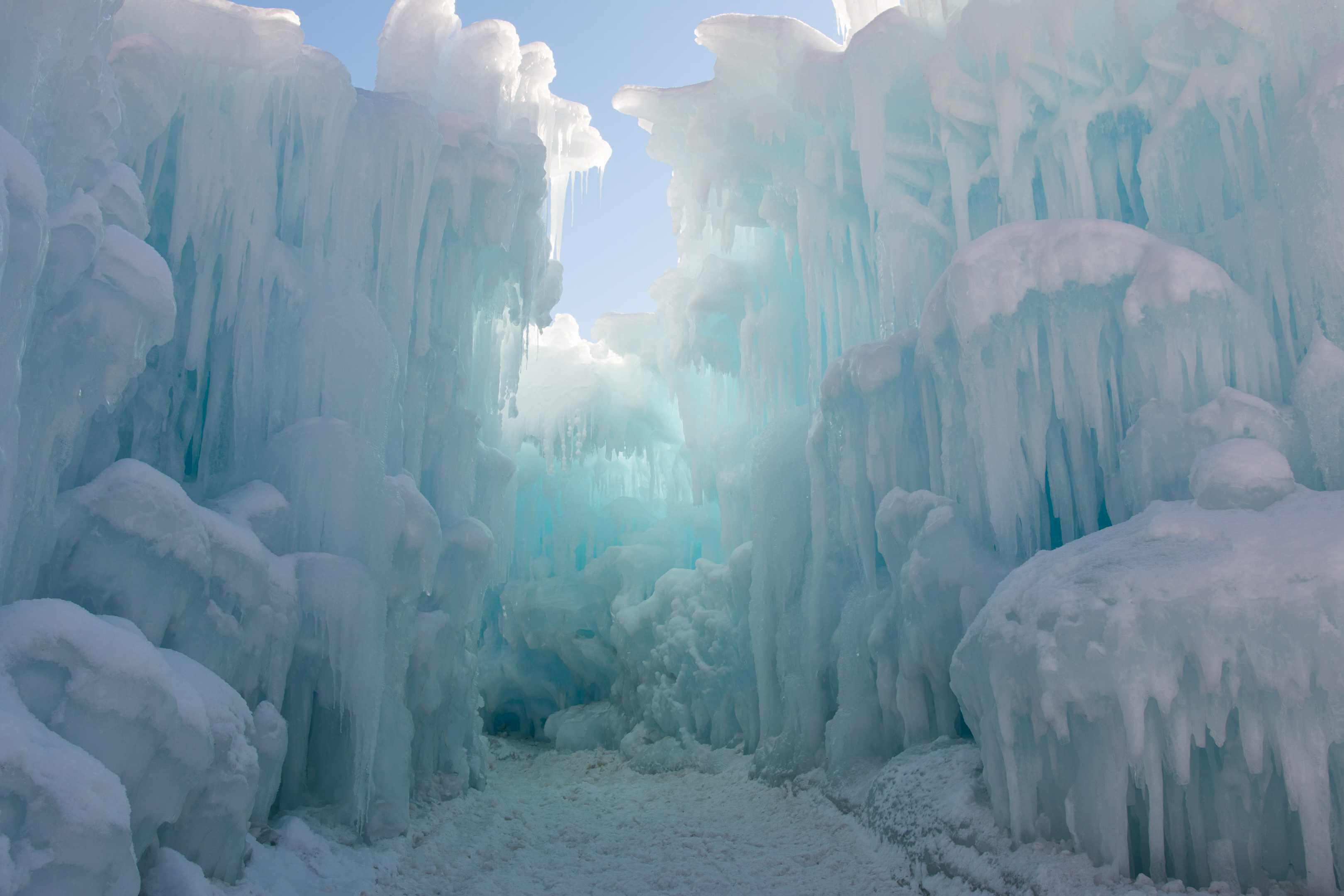 Ebern Designs Moukthika Path Between Ice Walls. by - Wrapped Canvas ...