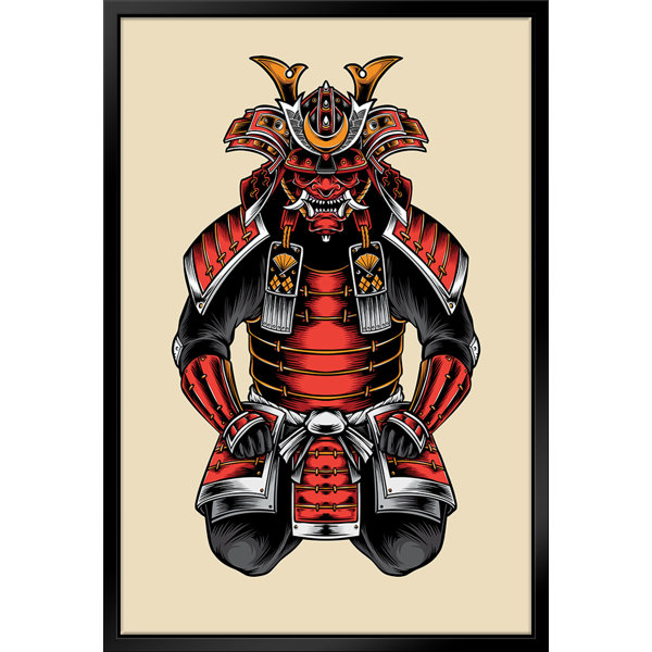 ATX Art Group LLC Japanese Samurai Framed On Canvas Print | Wayfair
