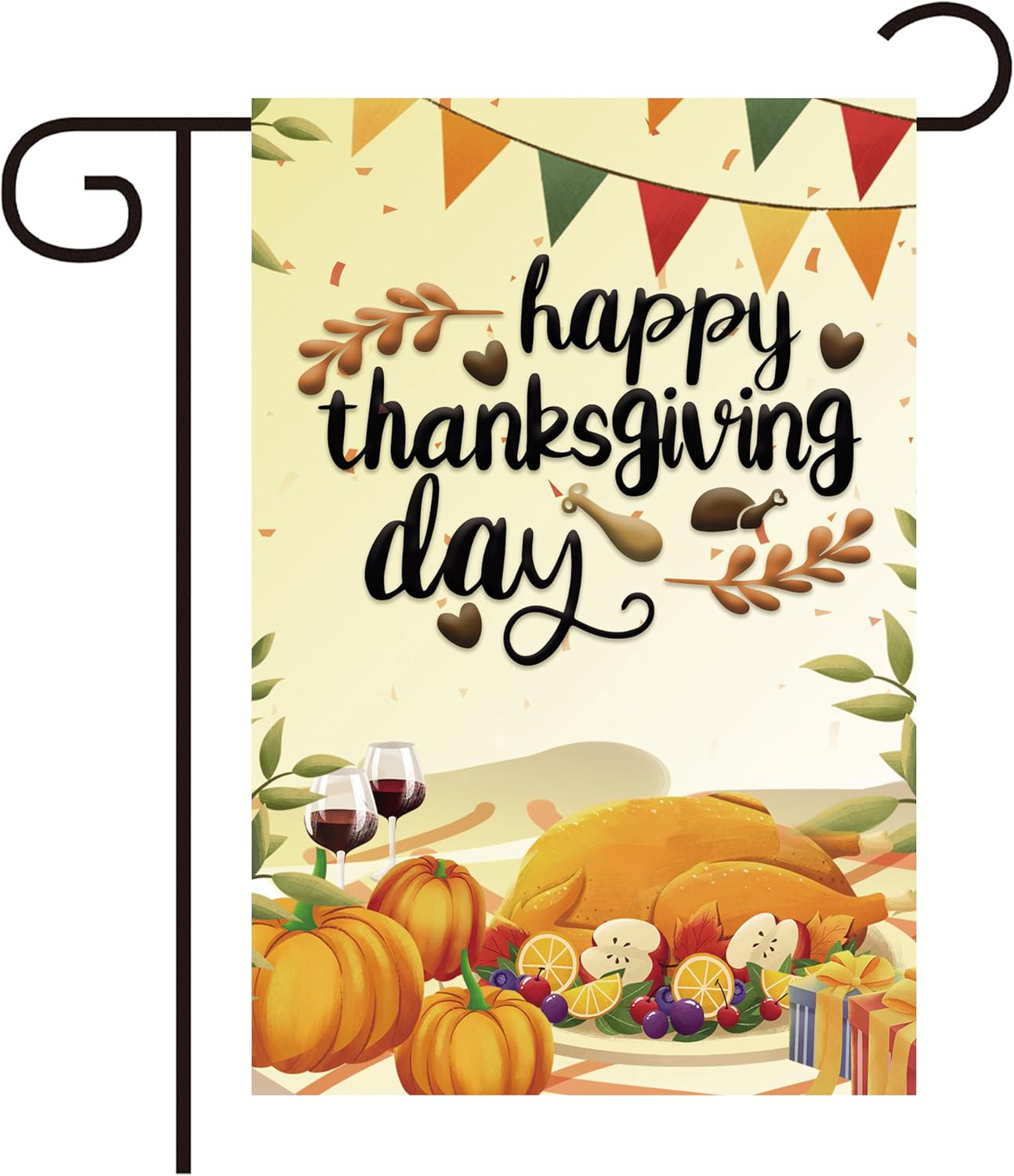 The Holiday Aisle® Thanksgiving Garden Flag 12X18 Inch Thanksgiving ...