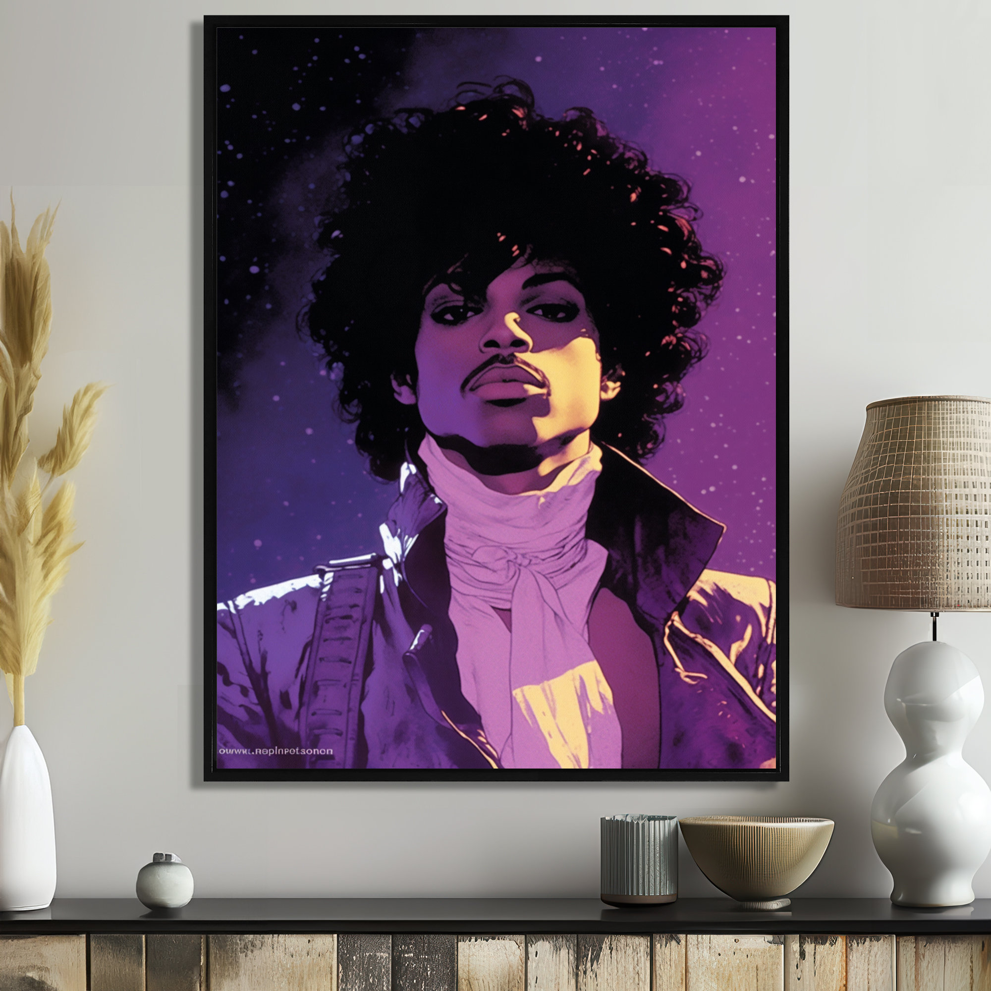 Lark Manor™ The Purple King Of Funk - Musician Wall Art Living Room ...