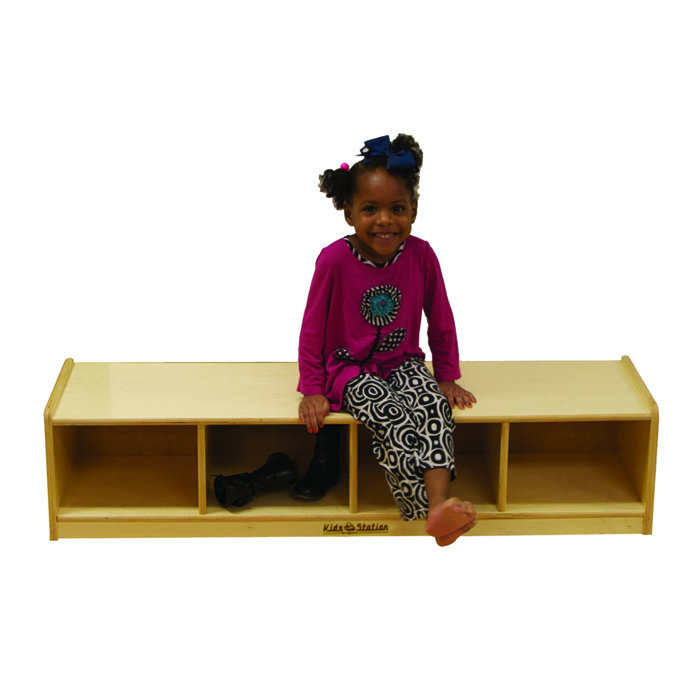 Kids' Station Brown Reading Bench with Storage & Reviews | Wayfair