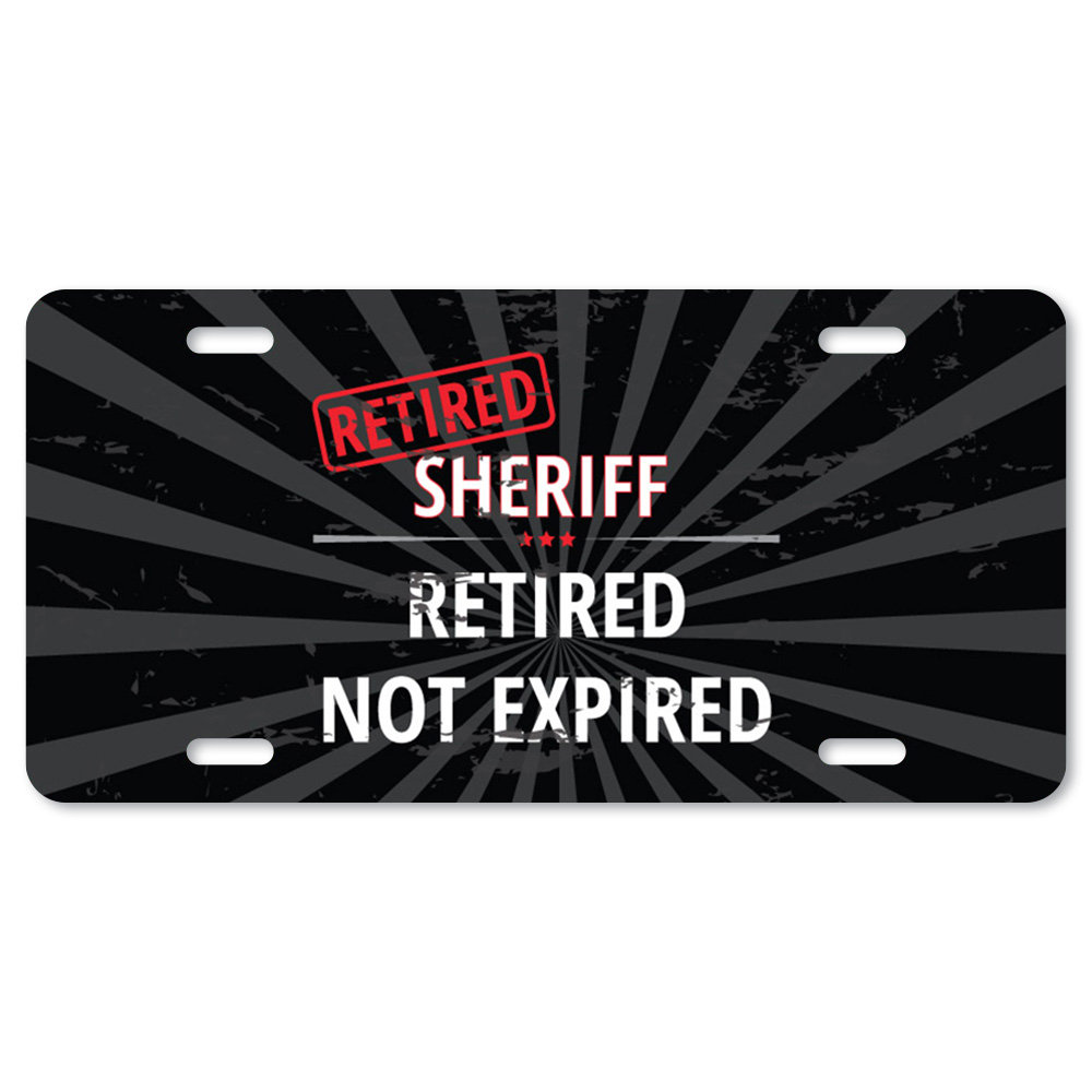 SignMission Retired Sheriff Aluminum Plate Frame | Wayfair