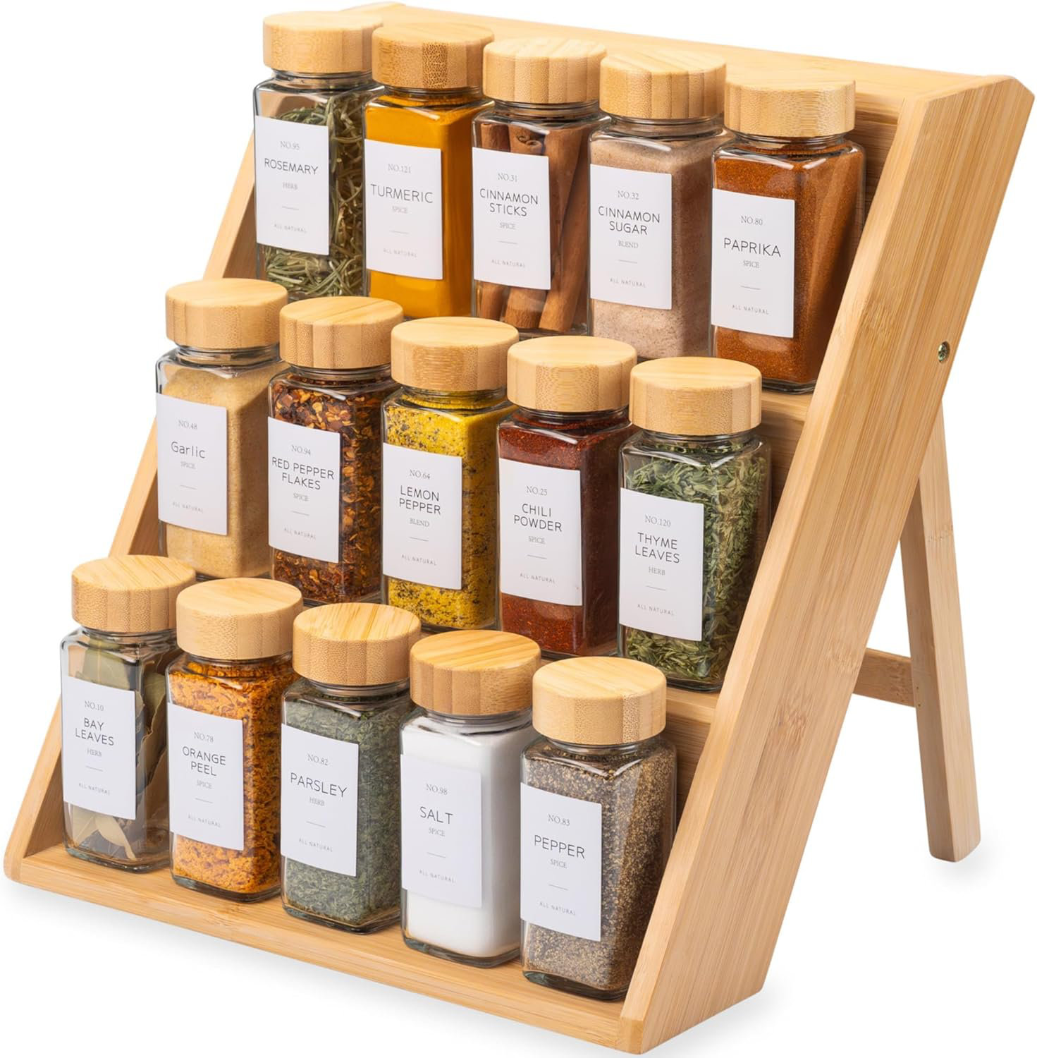 Bay Isle Home™ Bamboo Spice Rack Organizer Countertop - Wayfair Canada