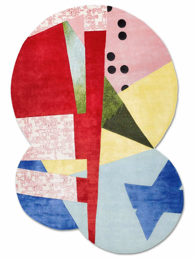 Dakota Fields Asymmetric Form Abstract-Themed Woven Base Digital Print ...