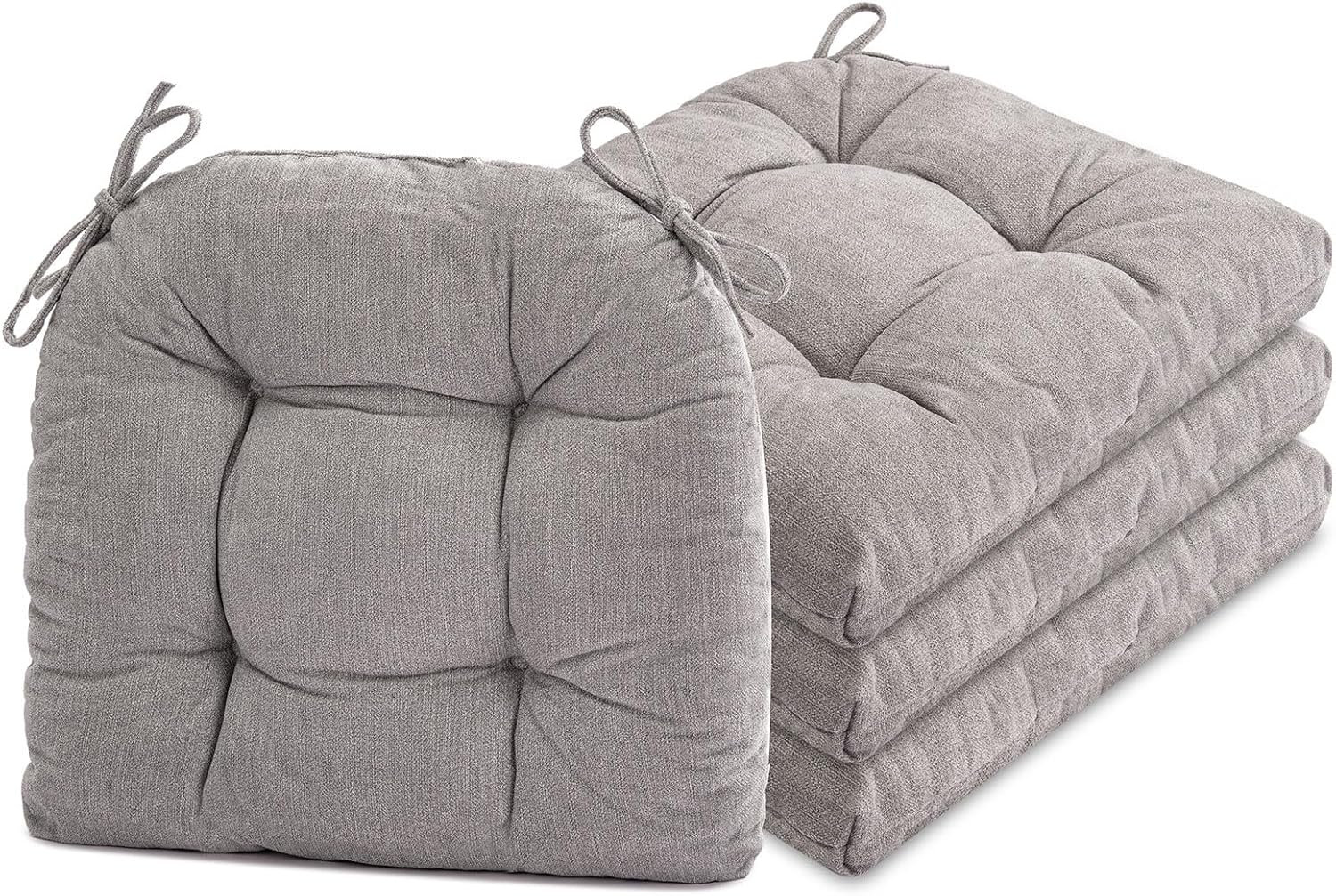 Elaine Mercure Chair Cushions For Dining Chairs Set Of 4, Tufted ...