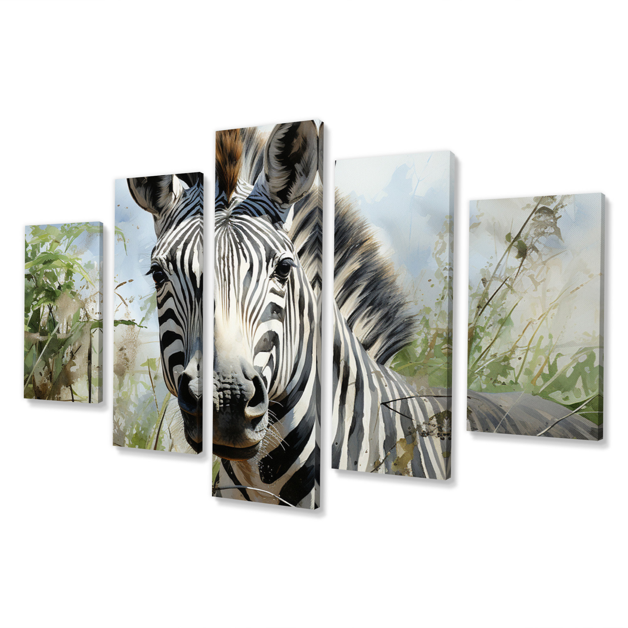 Dakota Fields Zebra Stripes In Jungle - Animals Wall Art Living Room ...