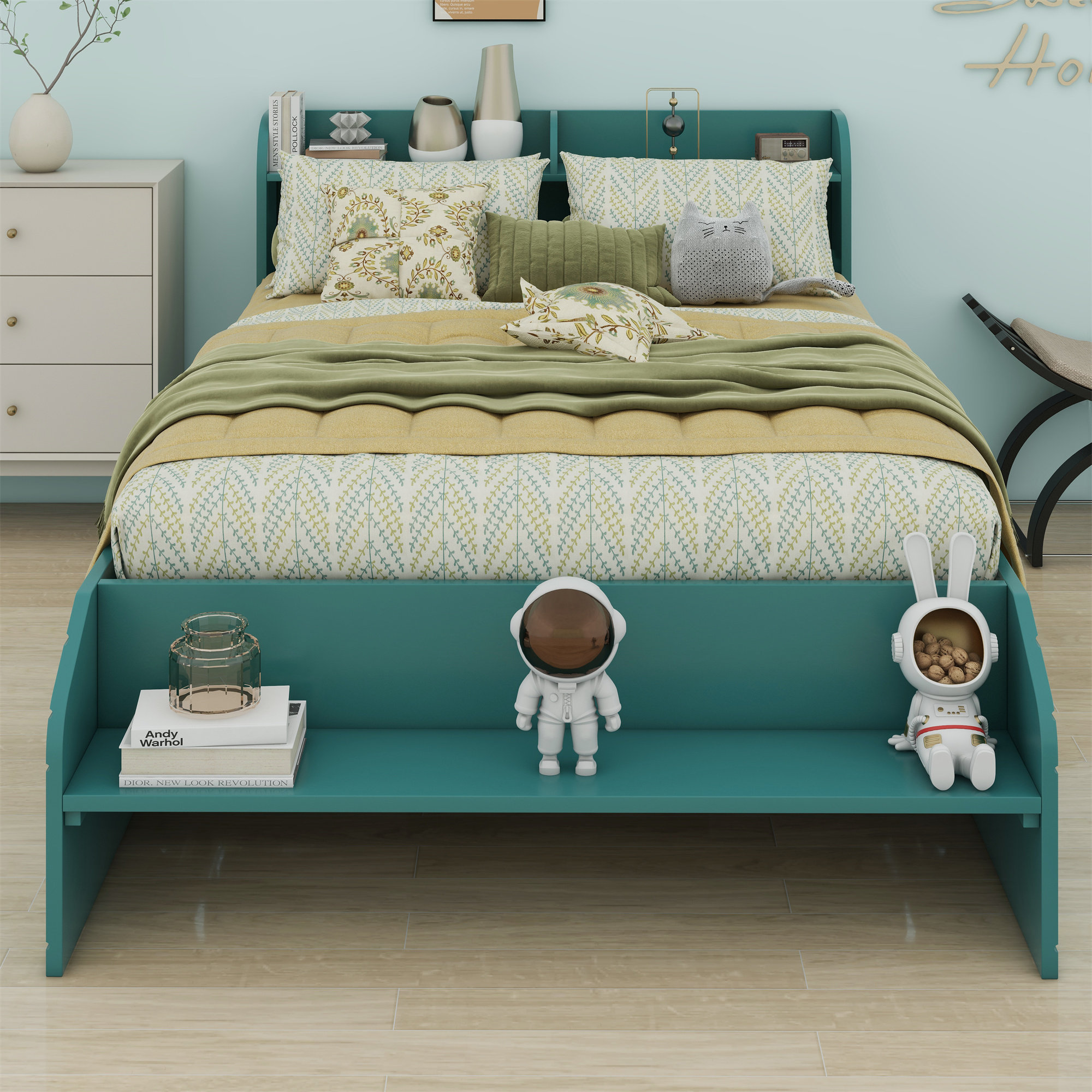 Harriet Bee Januelle Open-Frame Storage Bed | Wayfair