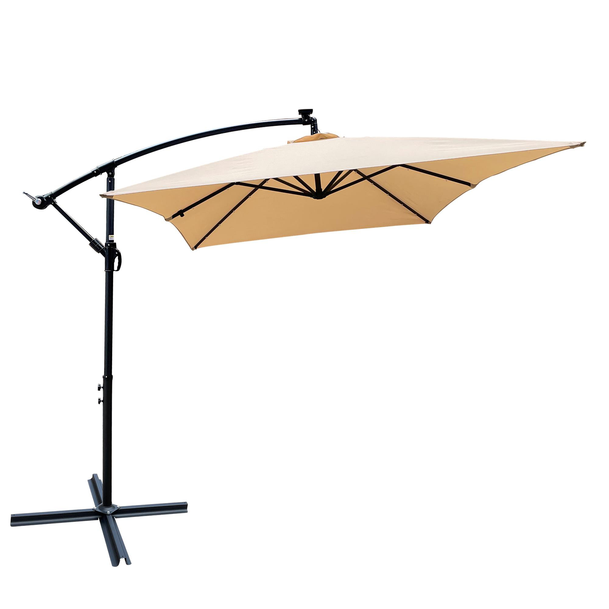 Latitude Run® Solar Powered LED Illuminated Sunshade | Wayfair