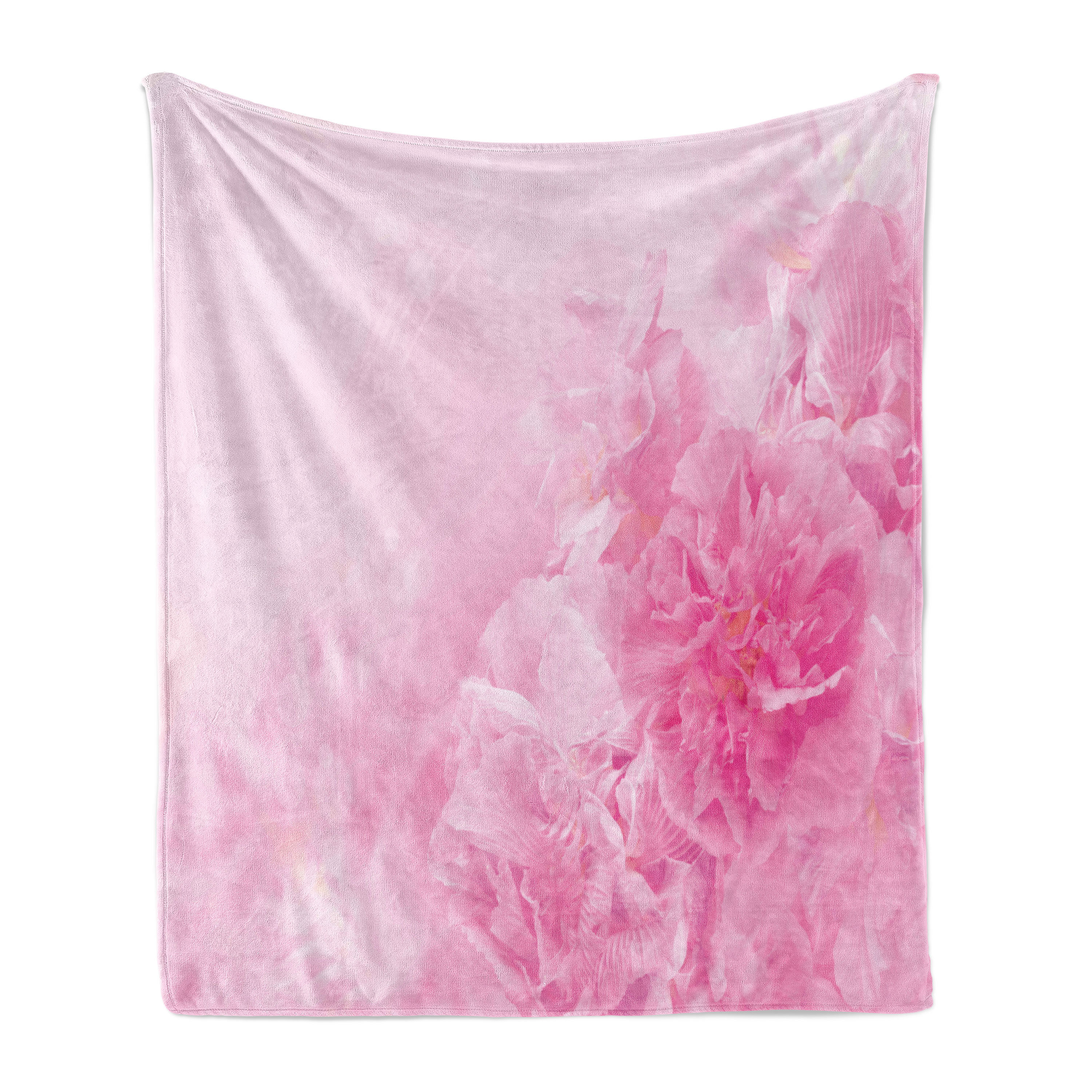 Ambesonne Pale Pink Fleece Throw Blanket Spring Flora Shabby Pale Pink ...