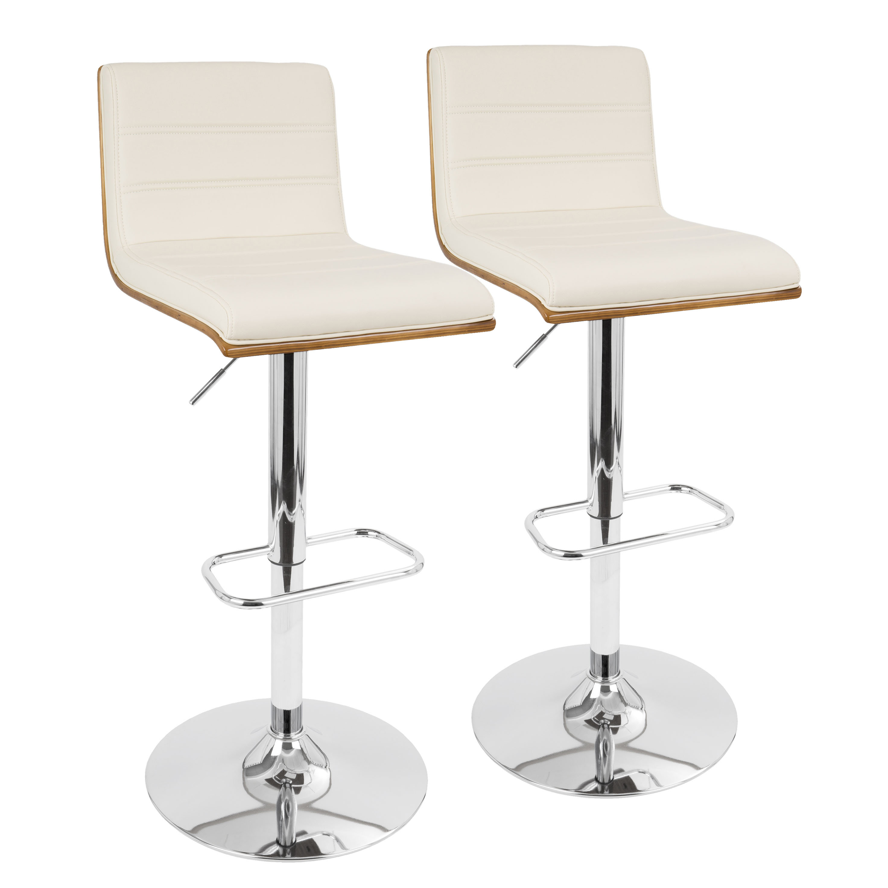 Wade Logan Betuel Mid-century Modern Adjustable Barstool With Swivel In ...