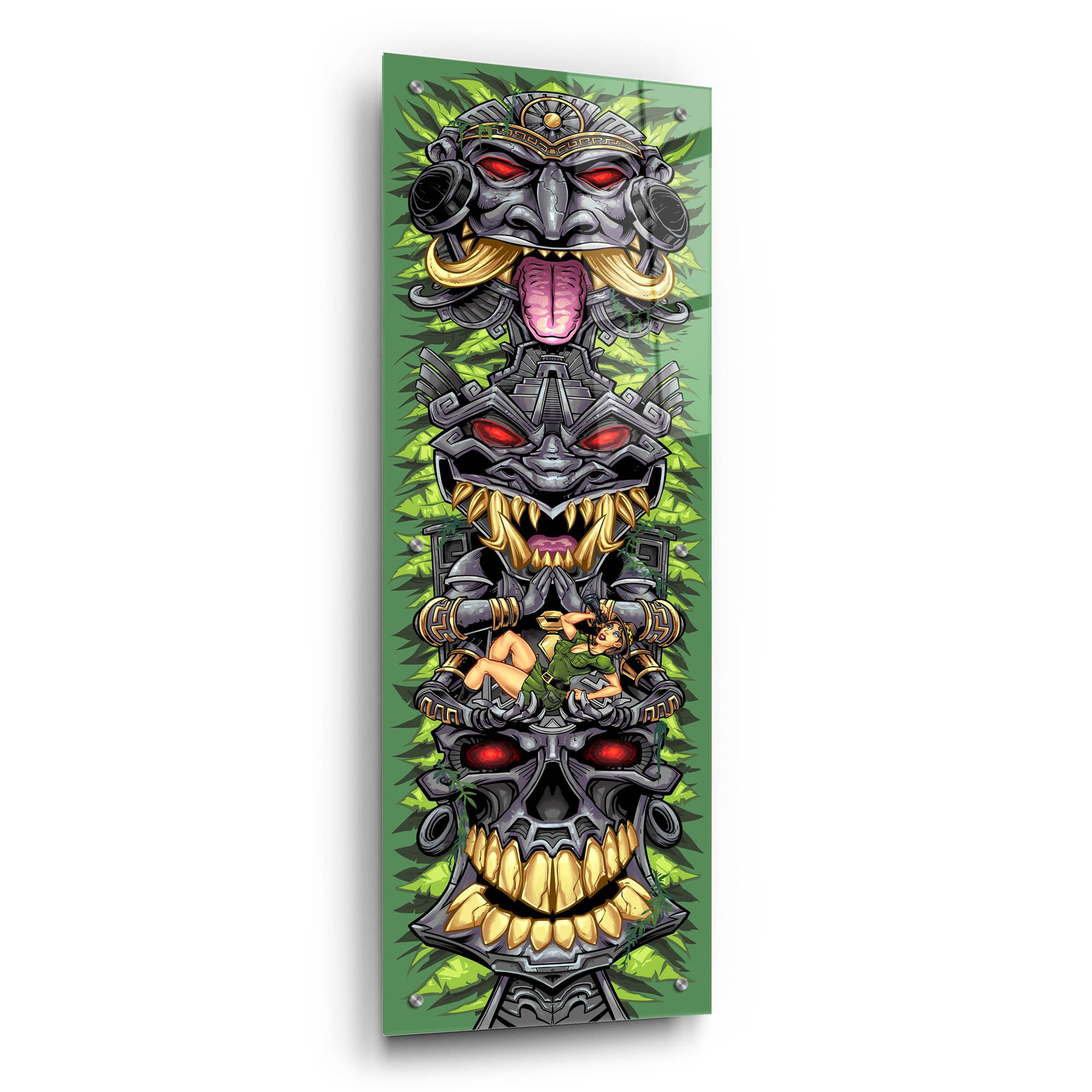 Trinx Aztec Tiki Totem Skateboard On Plastic / Acrylic by Flyland ...