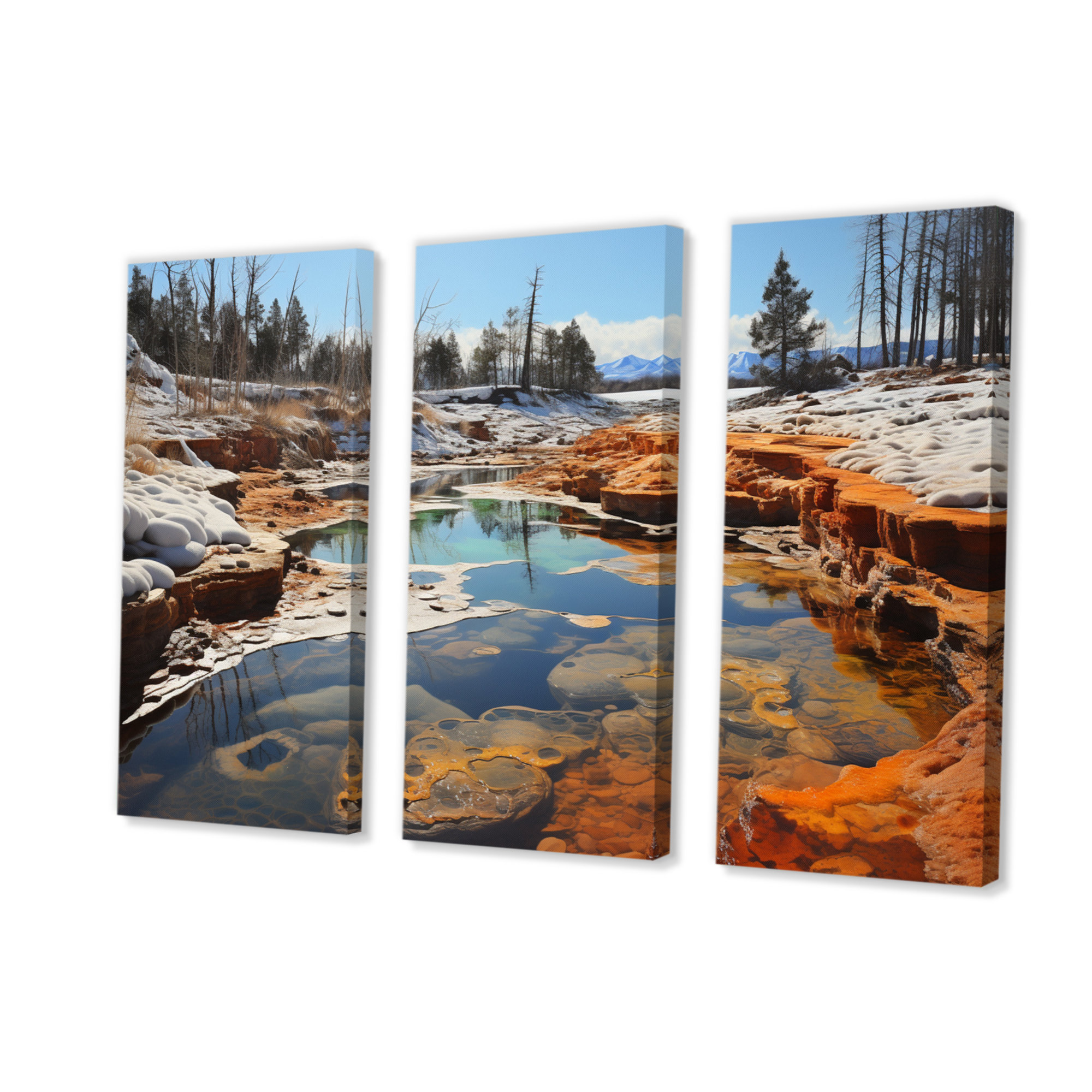 Millwood Pines Geyser Geothermal Wonder Pastoral - Landscapes Wall ...