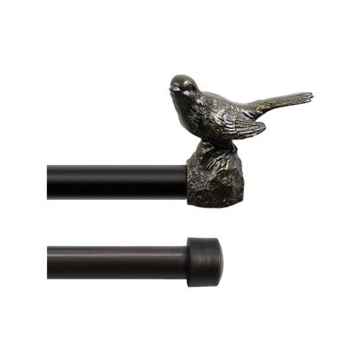 House of Hampton® Iron Adjustable 1.12'' Double Curtain Rod & Reviews ...