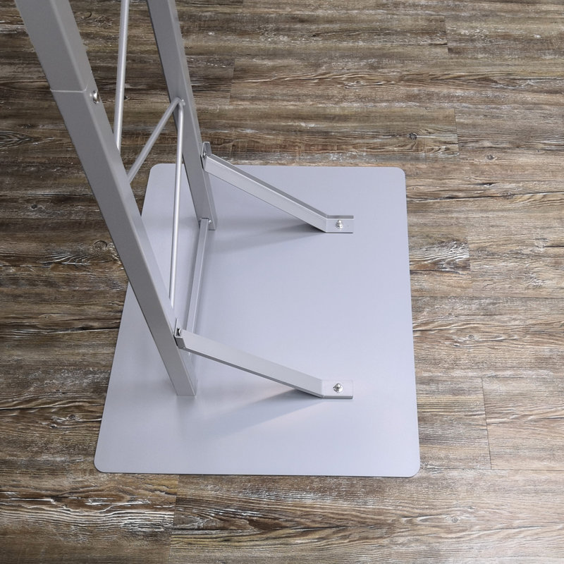 FixtureDisplays 25" Single Truss Podium for Floor, Steel - Silver | Wayfair