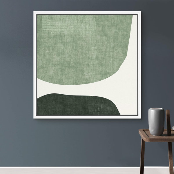 George Oliver Forest Green Color Block Landscape Collage Abstract Shape ...
