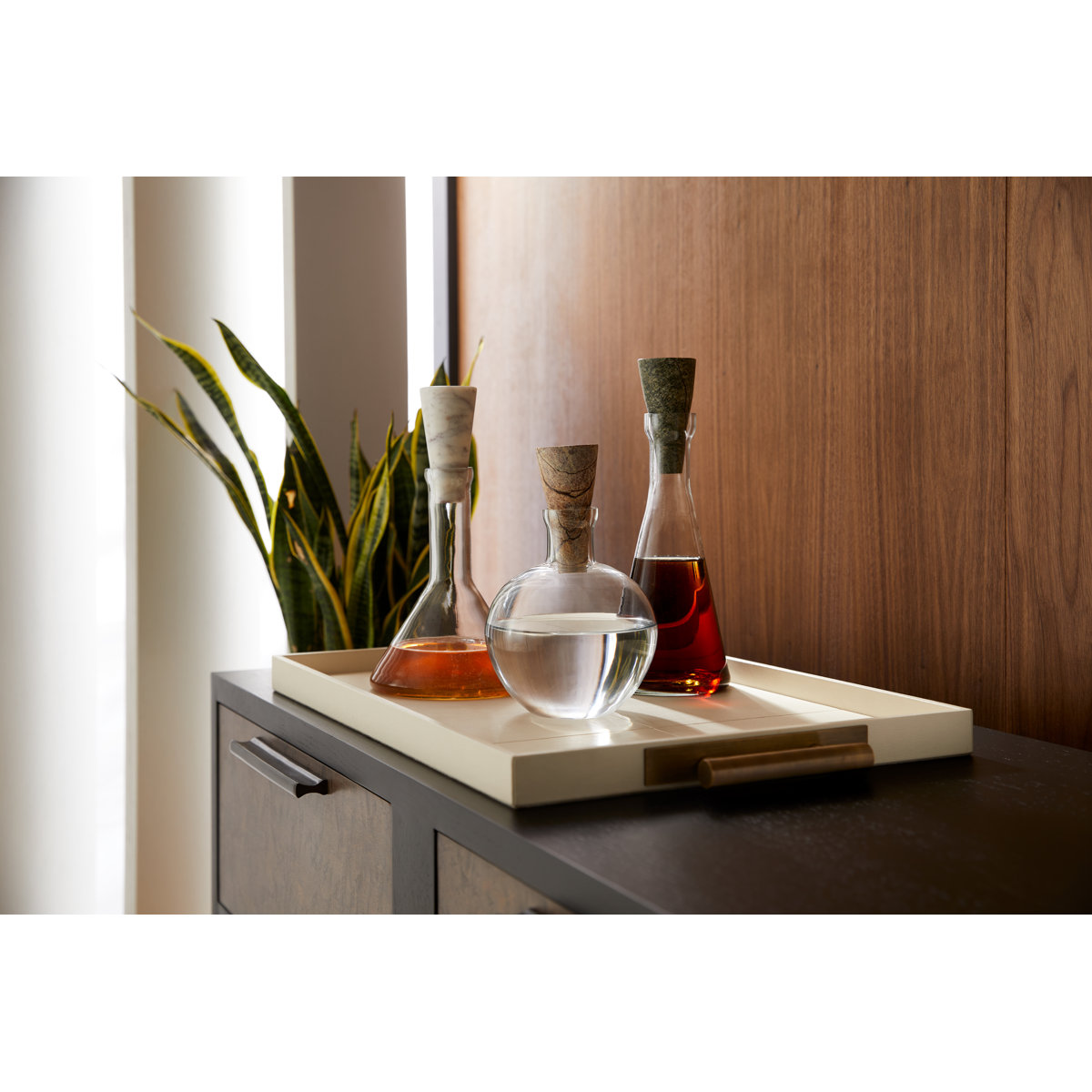 ARTERIORS Oaklee 3 Piece Whiskey Decanter Set | Perigold