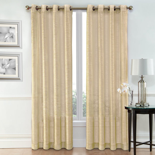 Red Barrel Studio® Polyester Semi-Sheer Curtain Pair & Reviews | Wayfair