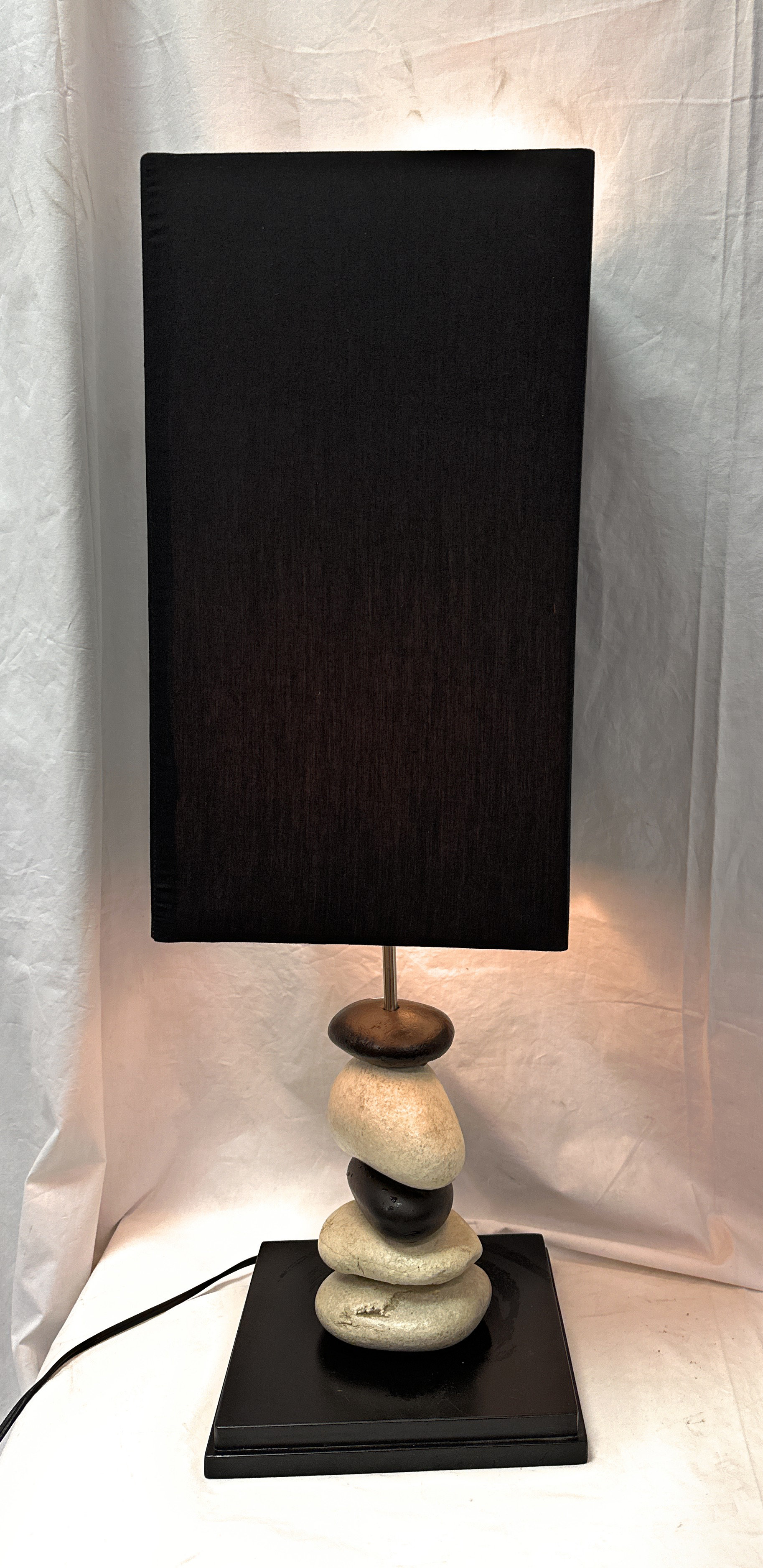 Ivy Bronx Handmade Stones Table Lamp | Wayfair