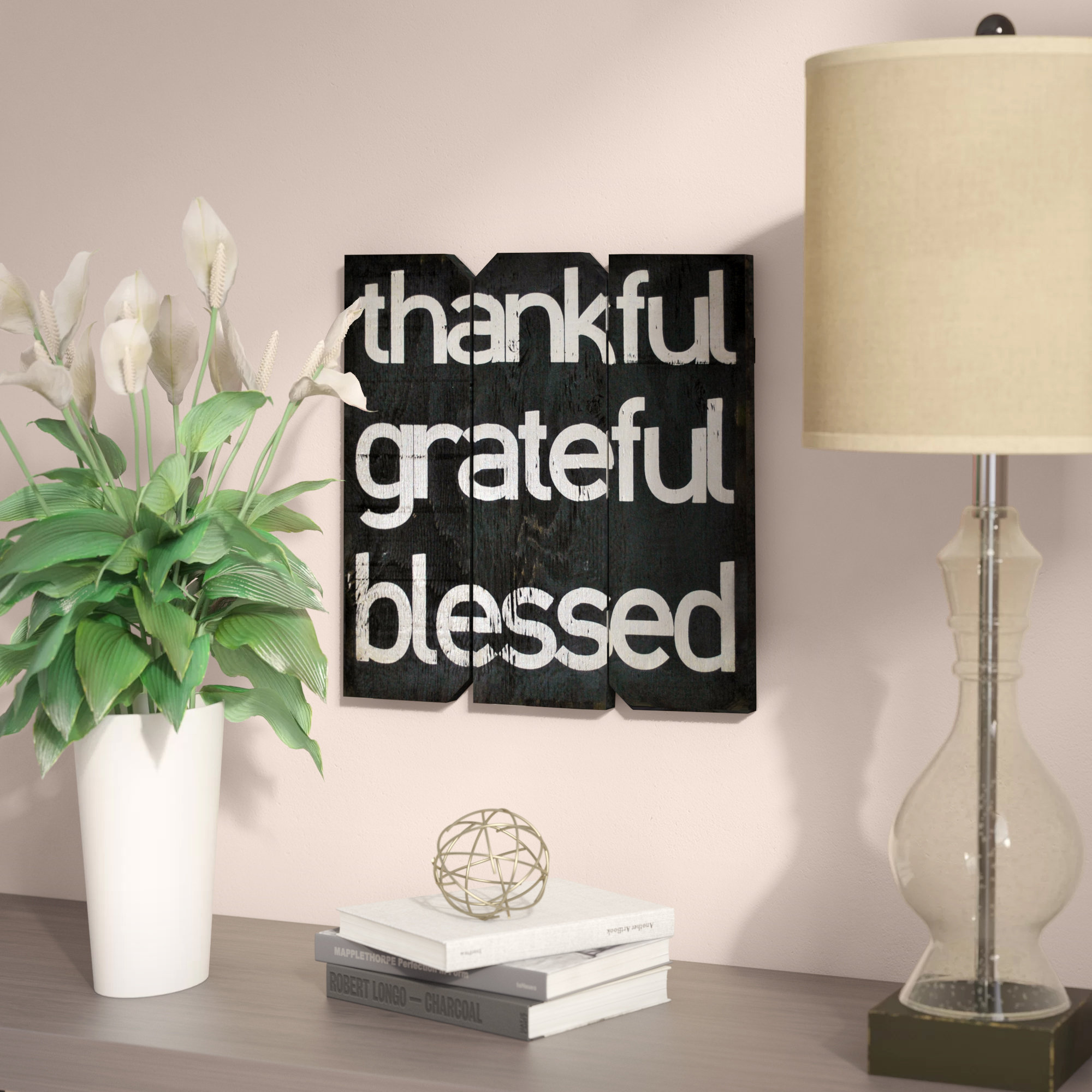 Winston Porter Thankful Grateful Blessed Textual Art Plaque & Reviews ...