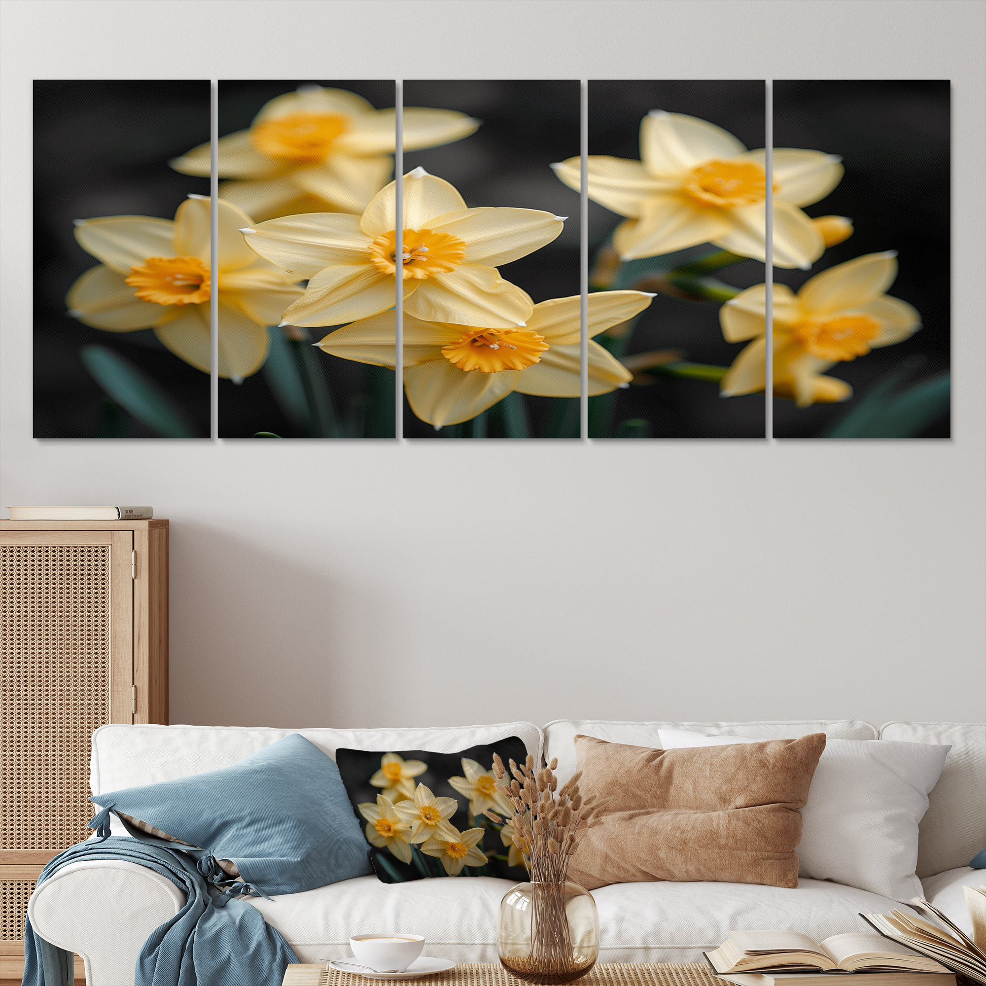 Winston Porter Yellow Black Trumpet Of Hope Daffodils - Daffodils Wall ...