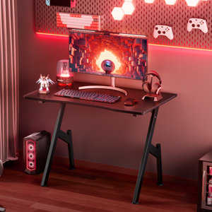 Wrought Studio™ Wrought Studio Gaming Desk With Carbon Fibre Surface- A ...