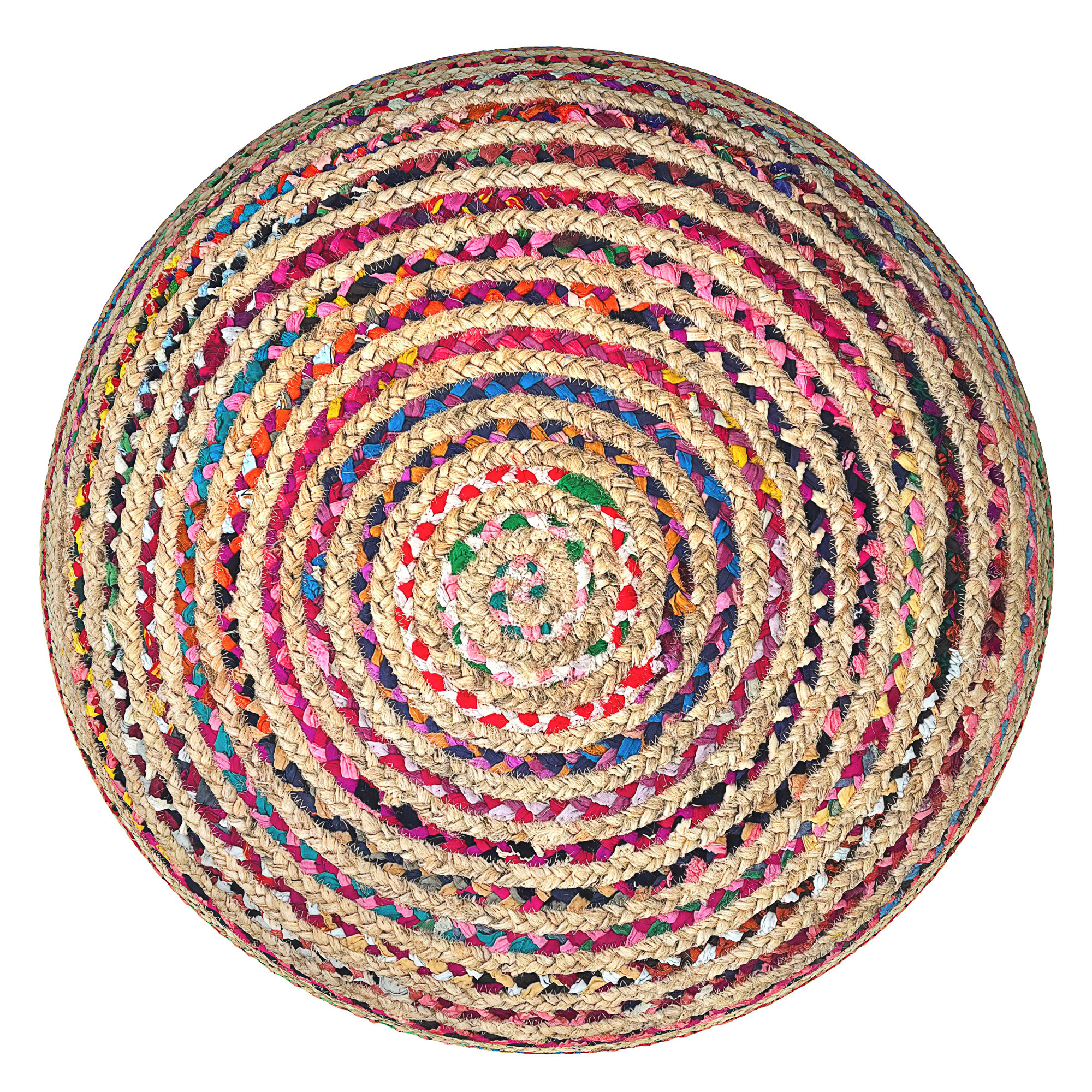 Dakota Fields Margo Large Round Pouf | Wayfair