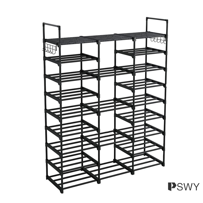 Rebrilliant 9-Tier 54 Pair Stackable Shoe Rack | Wayfair
