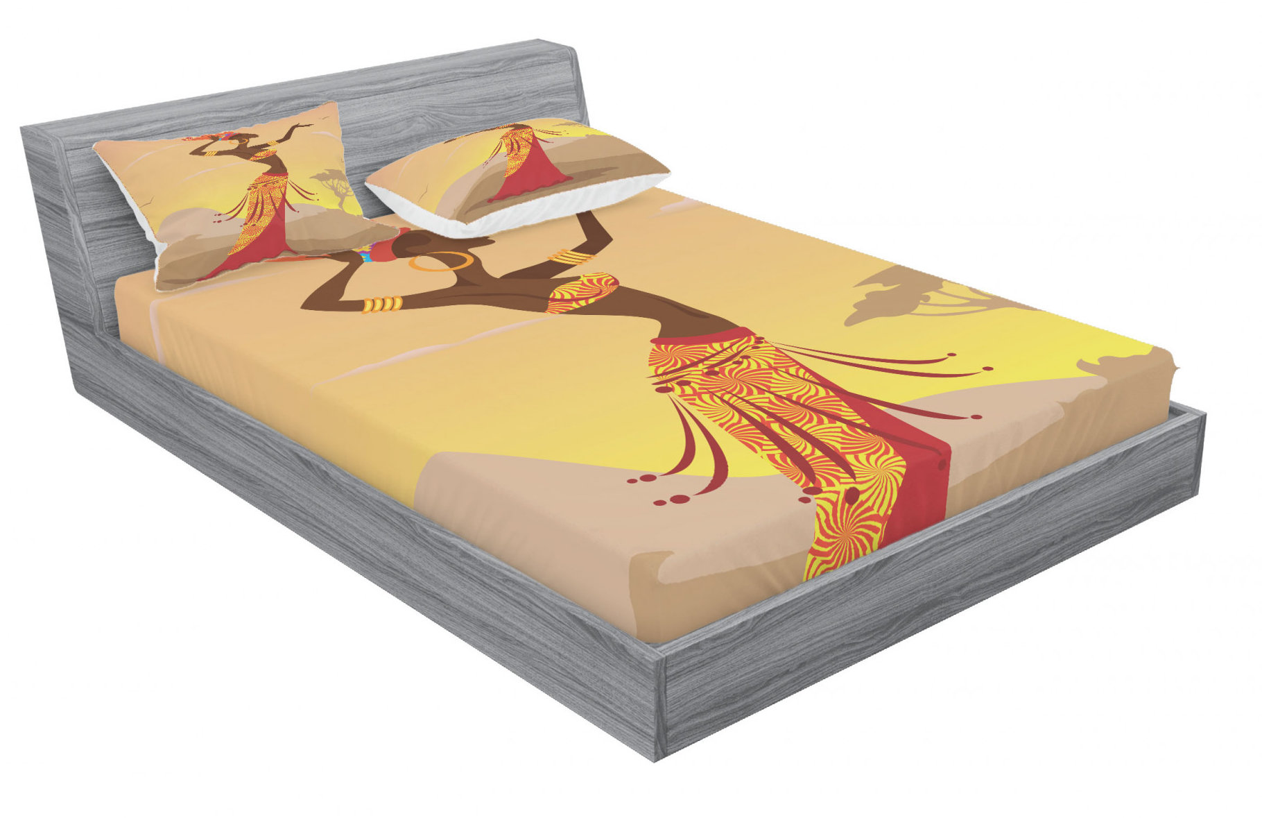 Ambesonne Gulls Flying in Desert Sheet Set | Wayfair
